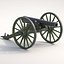 3d 12lb Napoleon Cannon