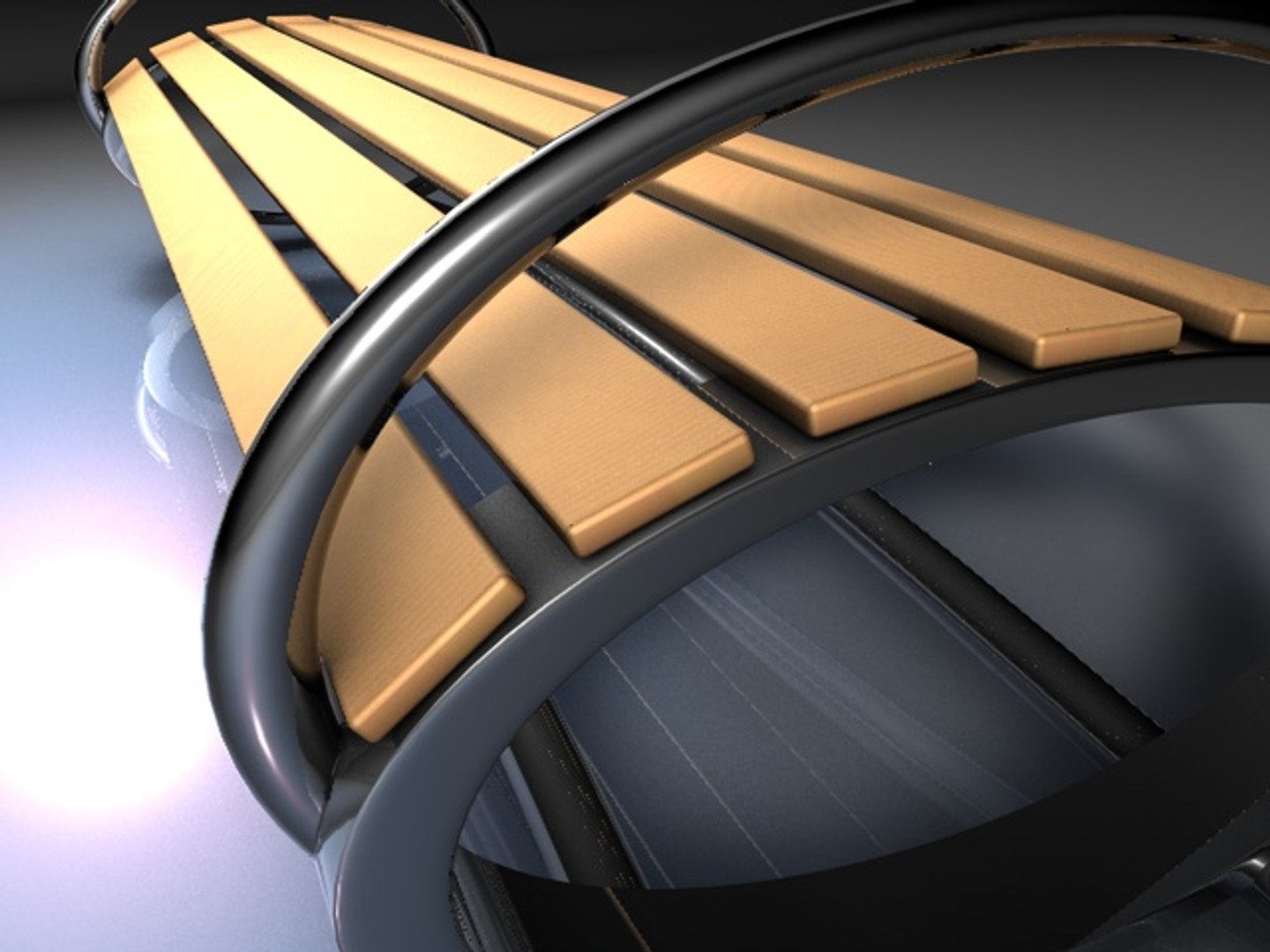 Bench Futuristic 3d Model