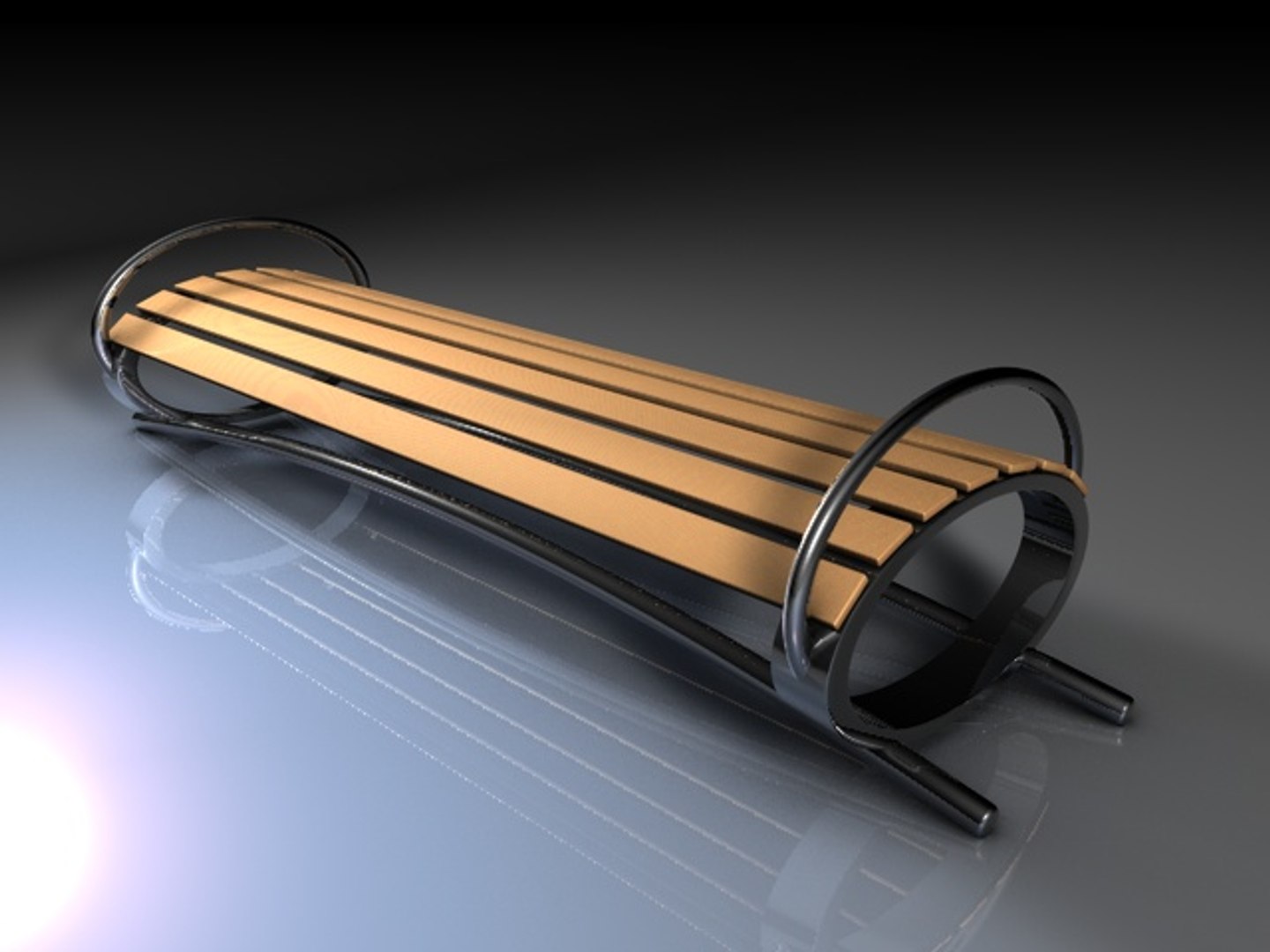 Bench Futuristic 3d Model