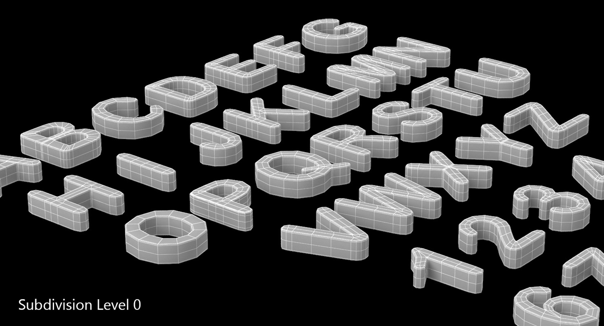 3D Letters Numbers Model - TurboSquid 1235937