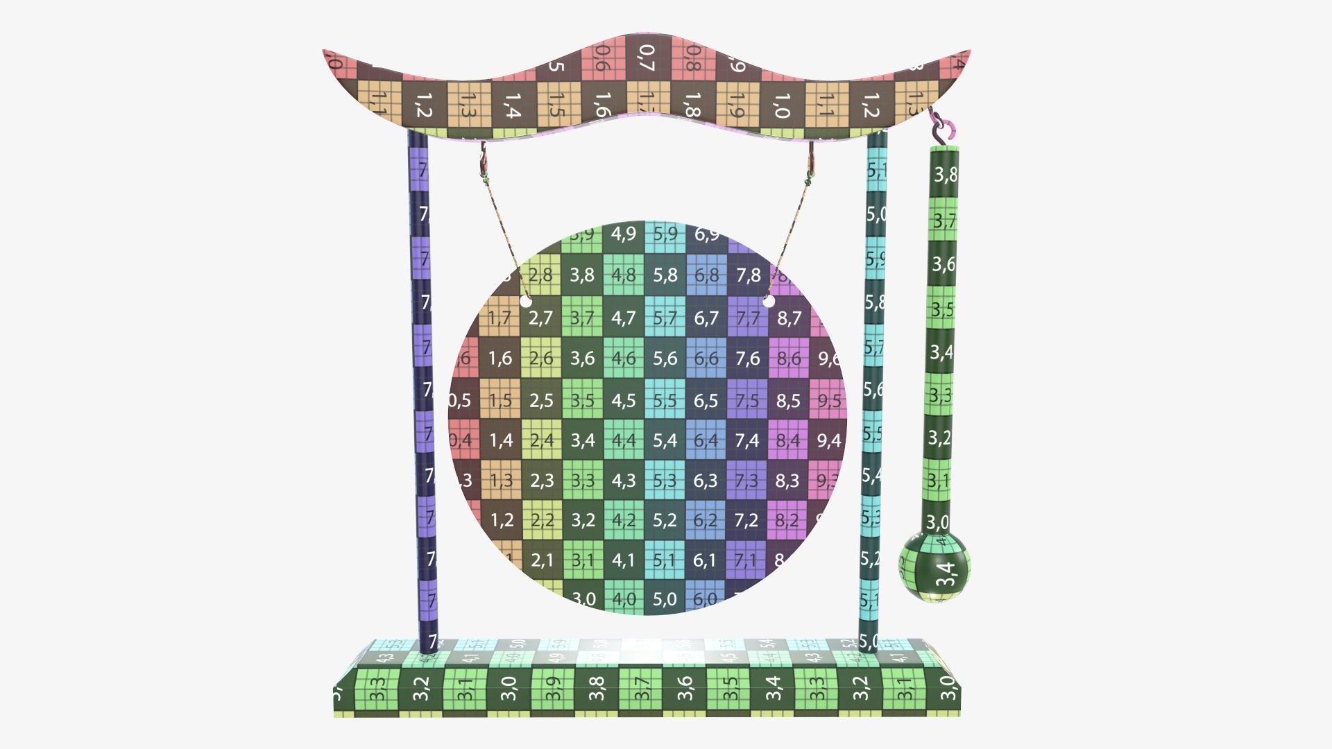 3D Model Gong Table - TurboSquid 1677799