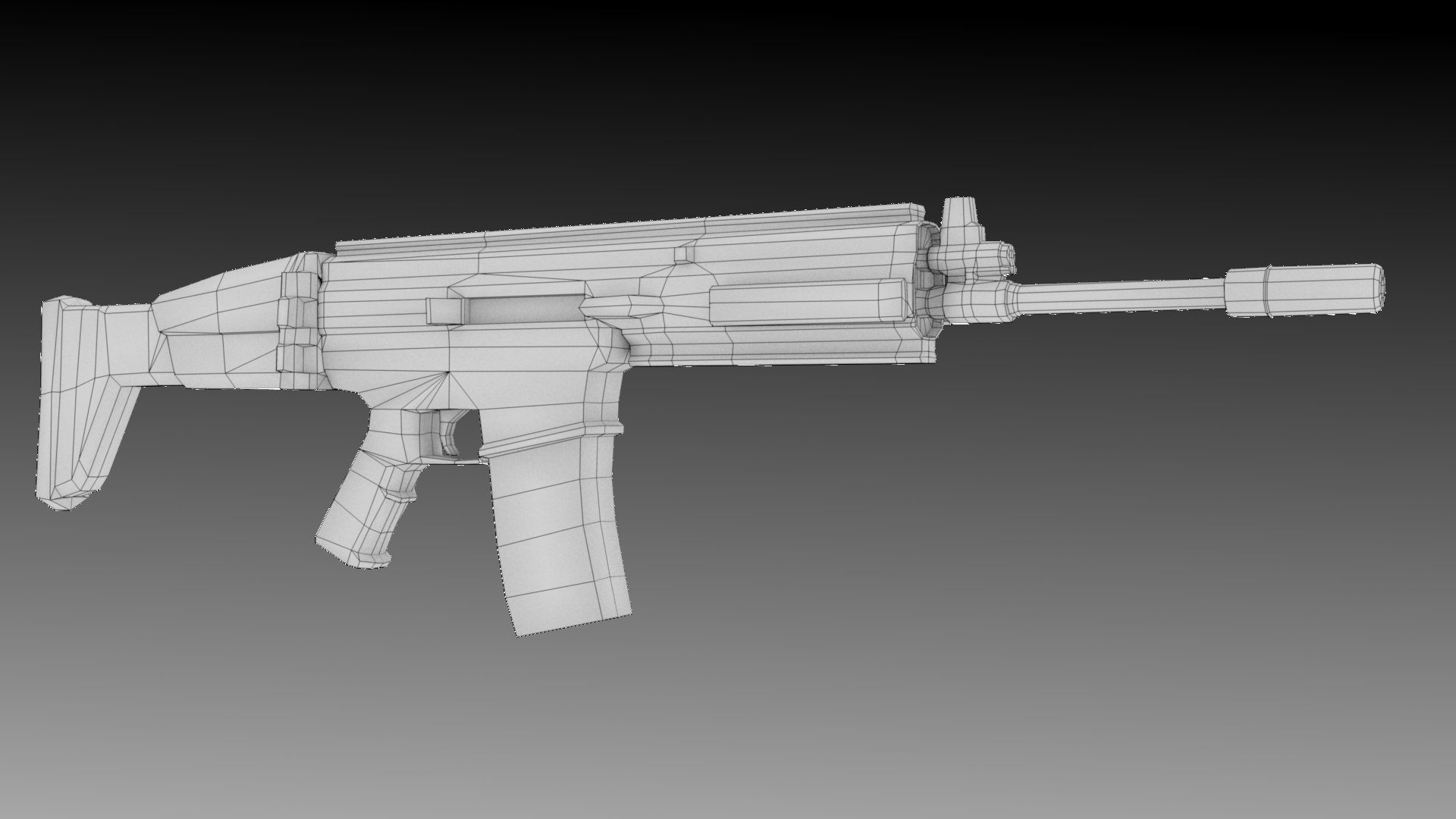 3d Model Weapon Scar Gun Scar-l
