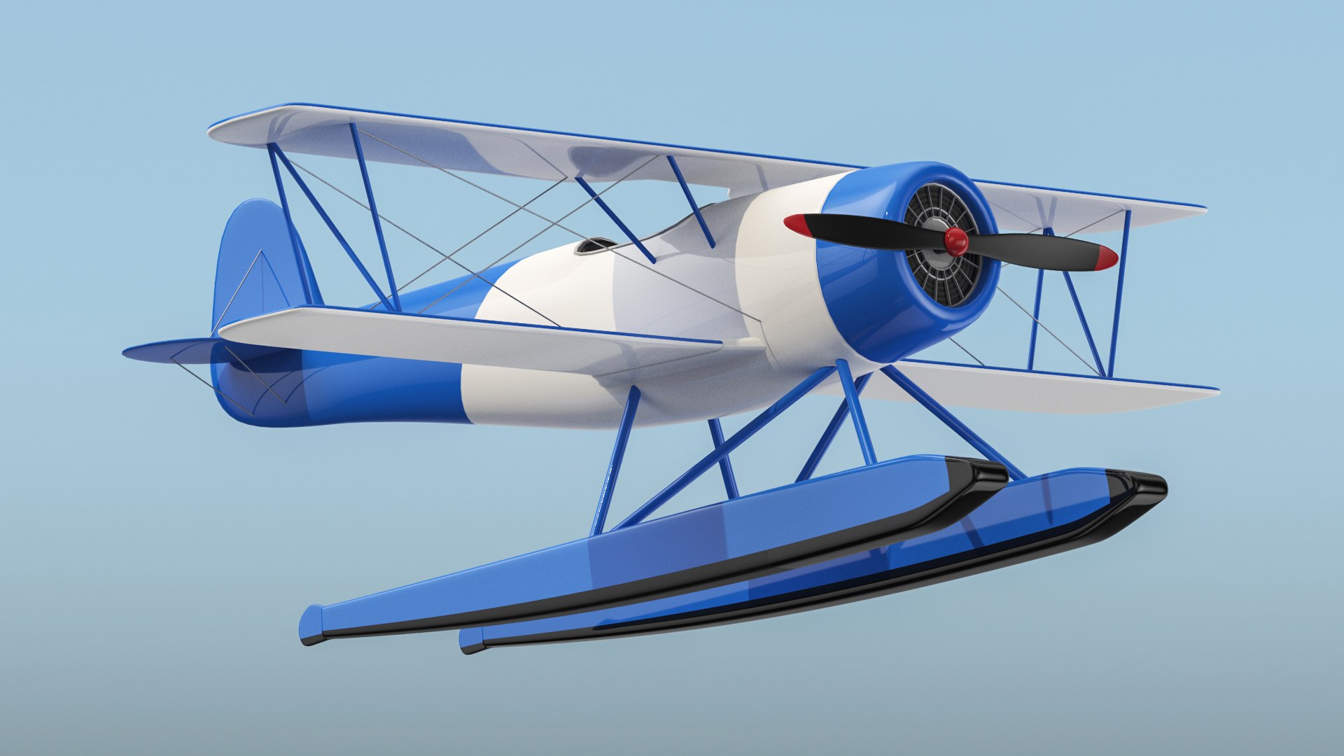 Sea Plane Biplane 03 3D Model - TurboSquid 1895325