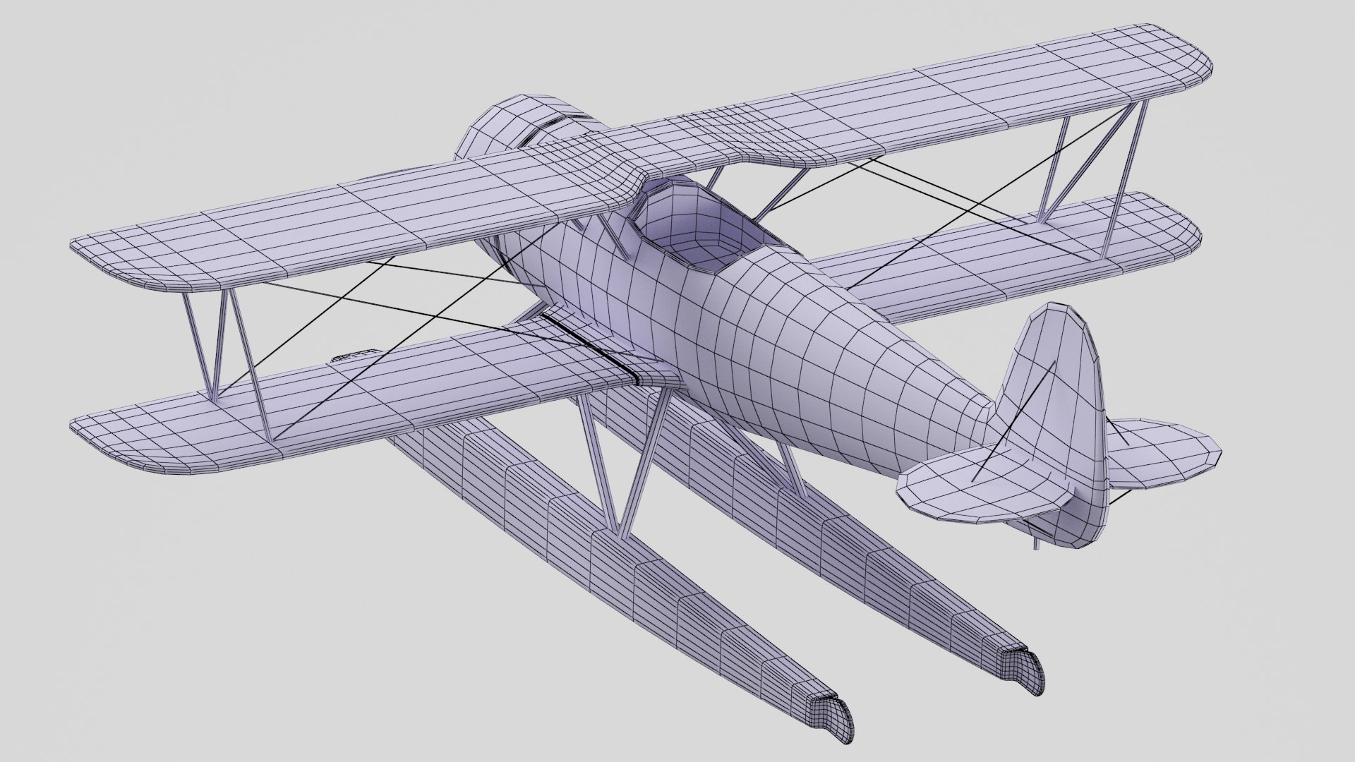 Sea Plane Biplane 03 3D Model - TurboSquid 1895325