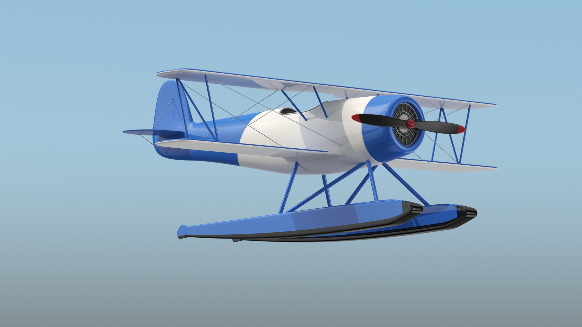Sea Plane Biplane 03 3D Model - TurboSquid 1895325