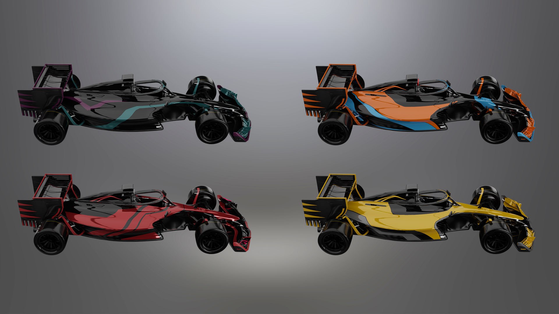 3D Mid Poly And Low Poly Generic Racing Car F1 02 - TurboSquid 2149127