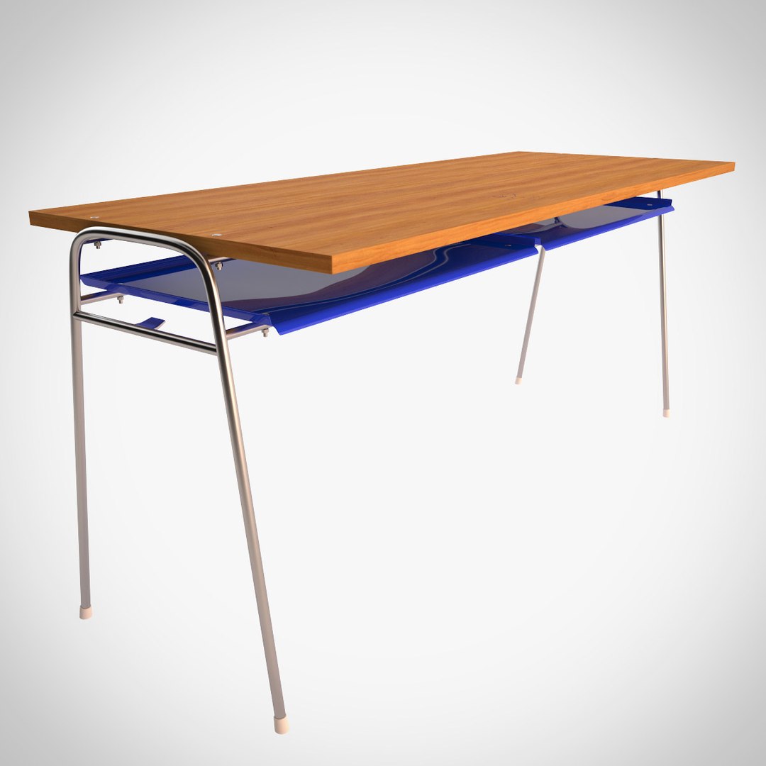 School Classroom Table 3d Model