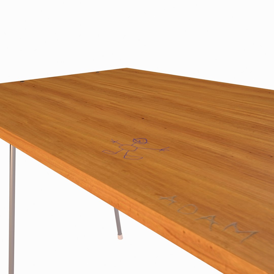 School Classroom Table 3d Model
