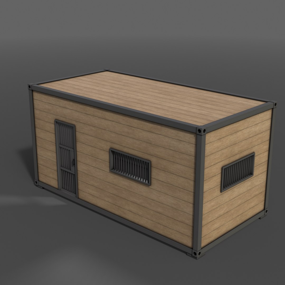3D PBR Container House CC 20ft V1 Model - TurboSquid 2103463