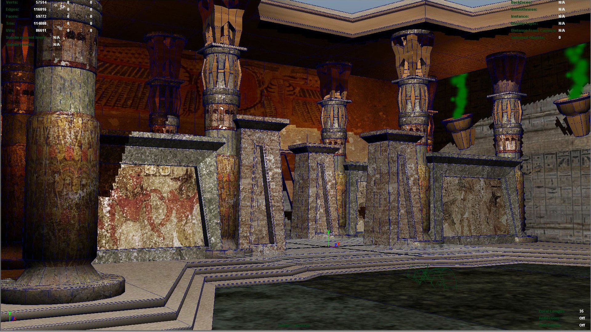 ancient egyptian temple 3d model