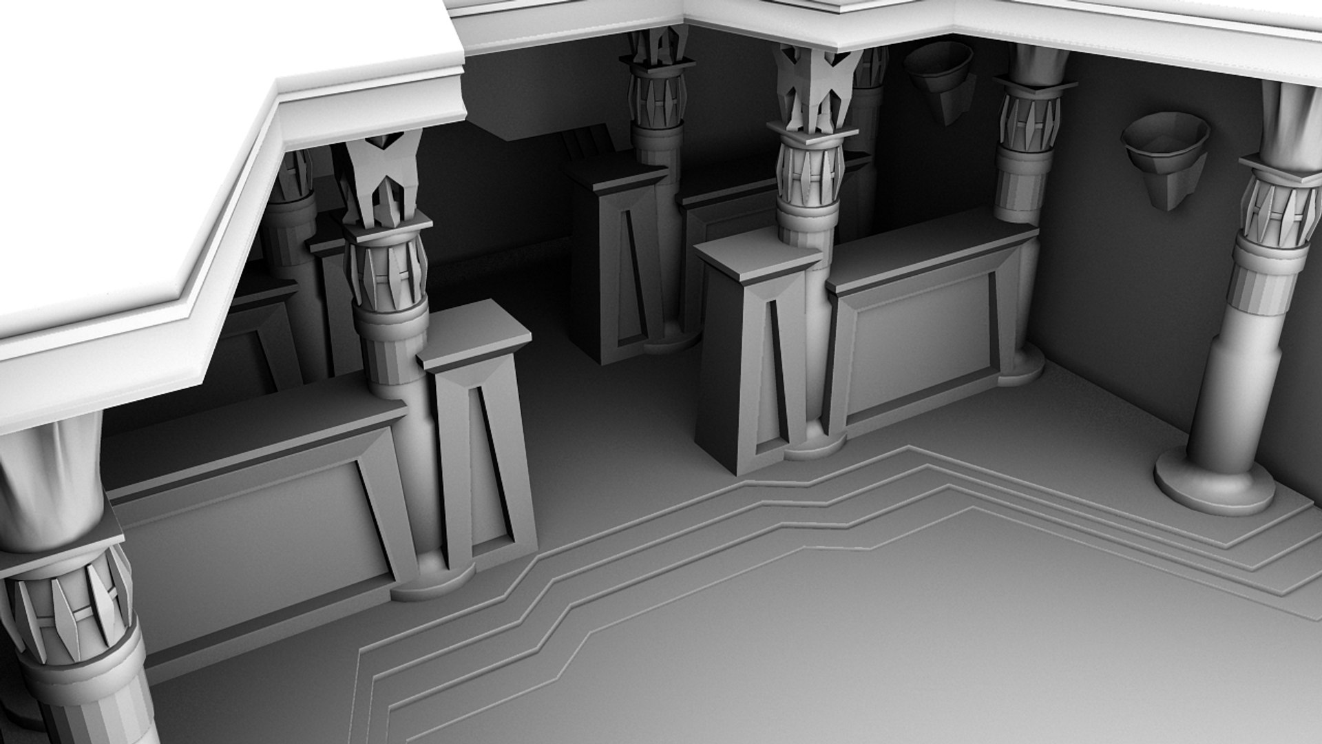 Ancient Egyptian Temple 3d Model