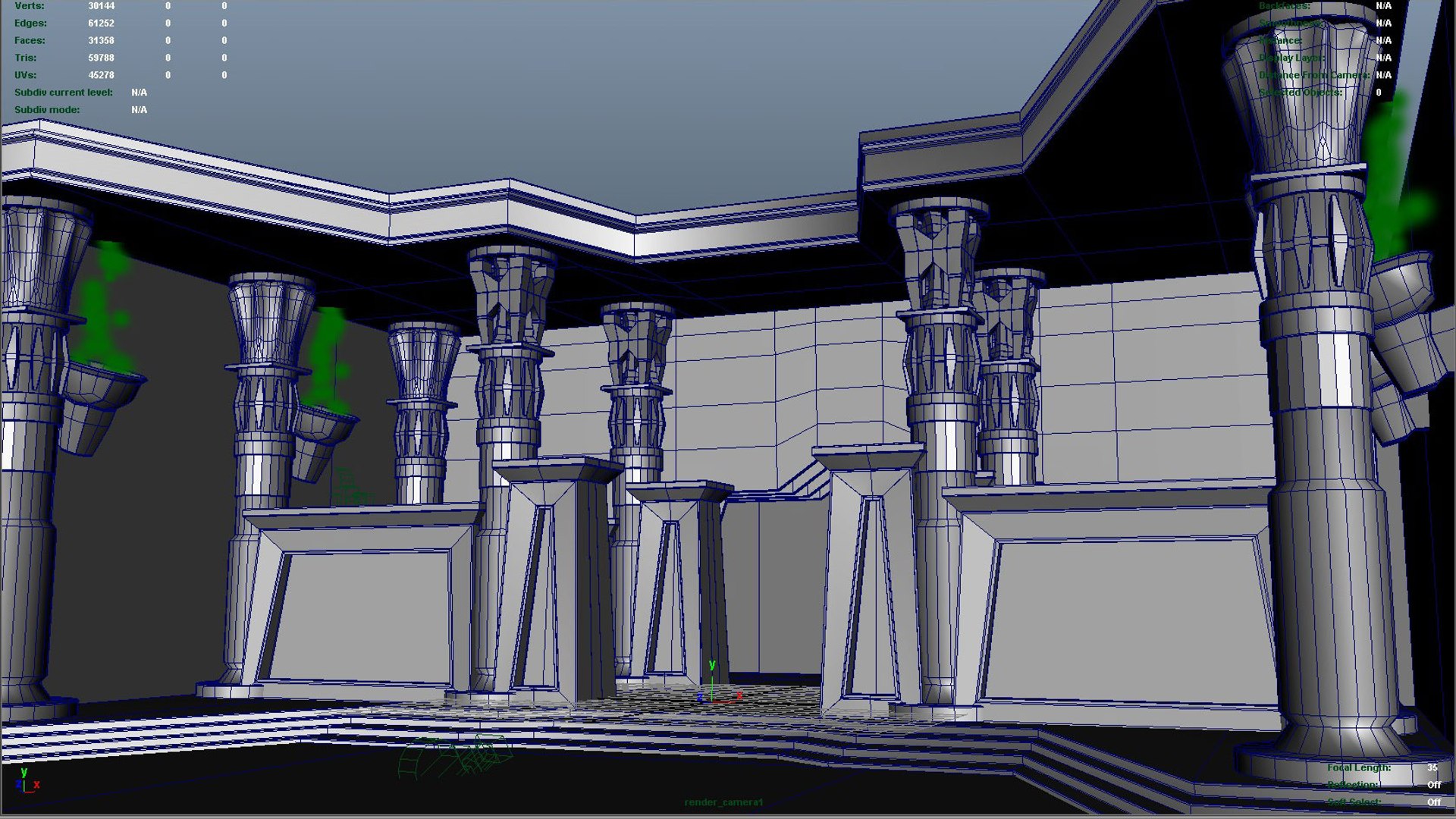 ancient egyptian temple 3d model