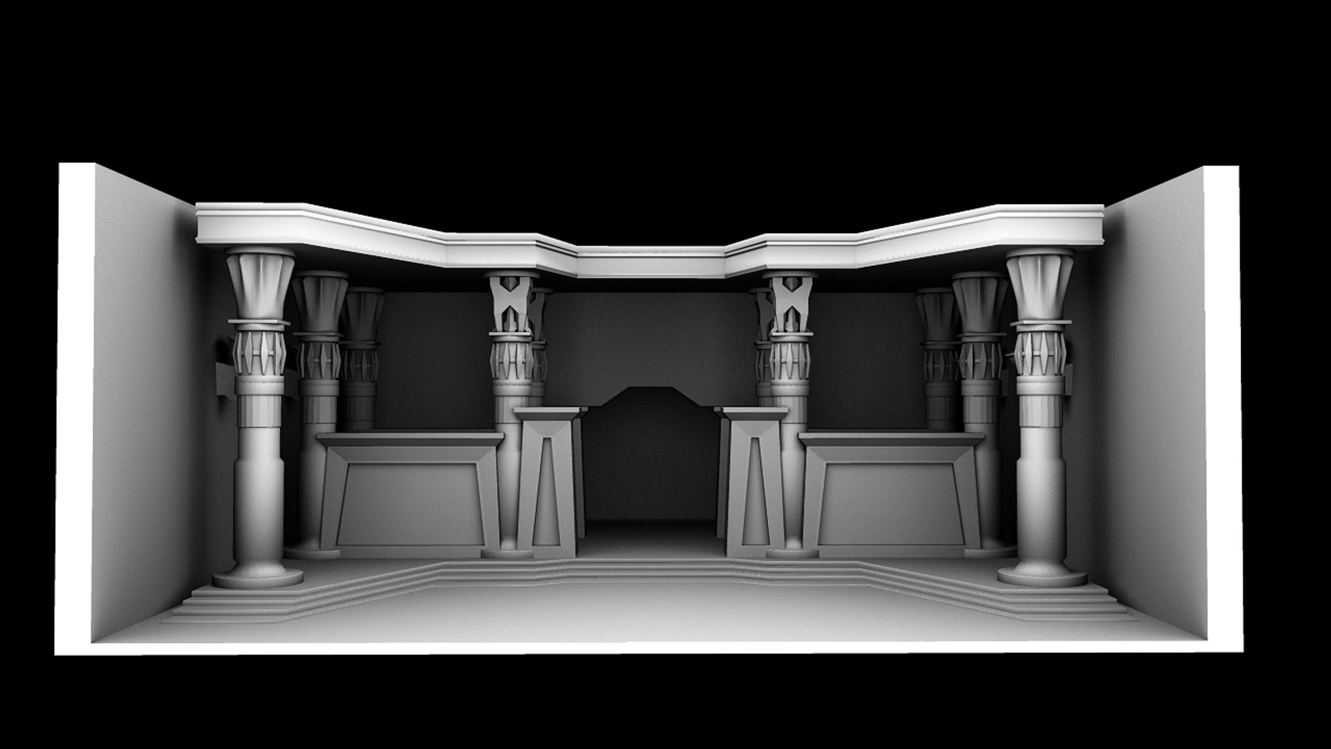 Ancient Egyptian Temple 3d Model