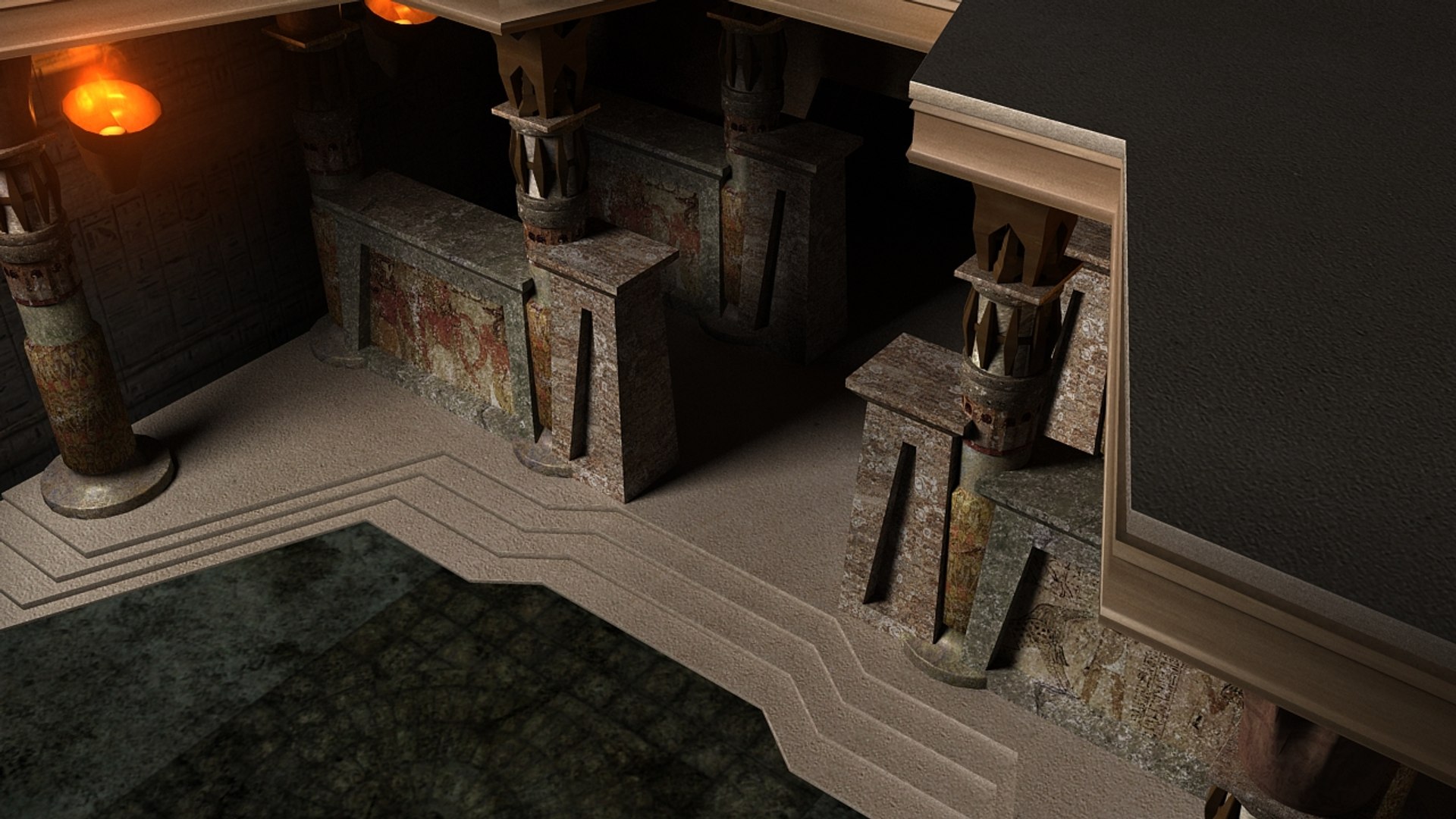 Ancient Egyptian Temple 3d Model