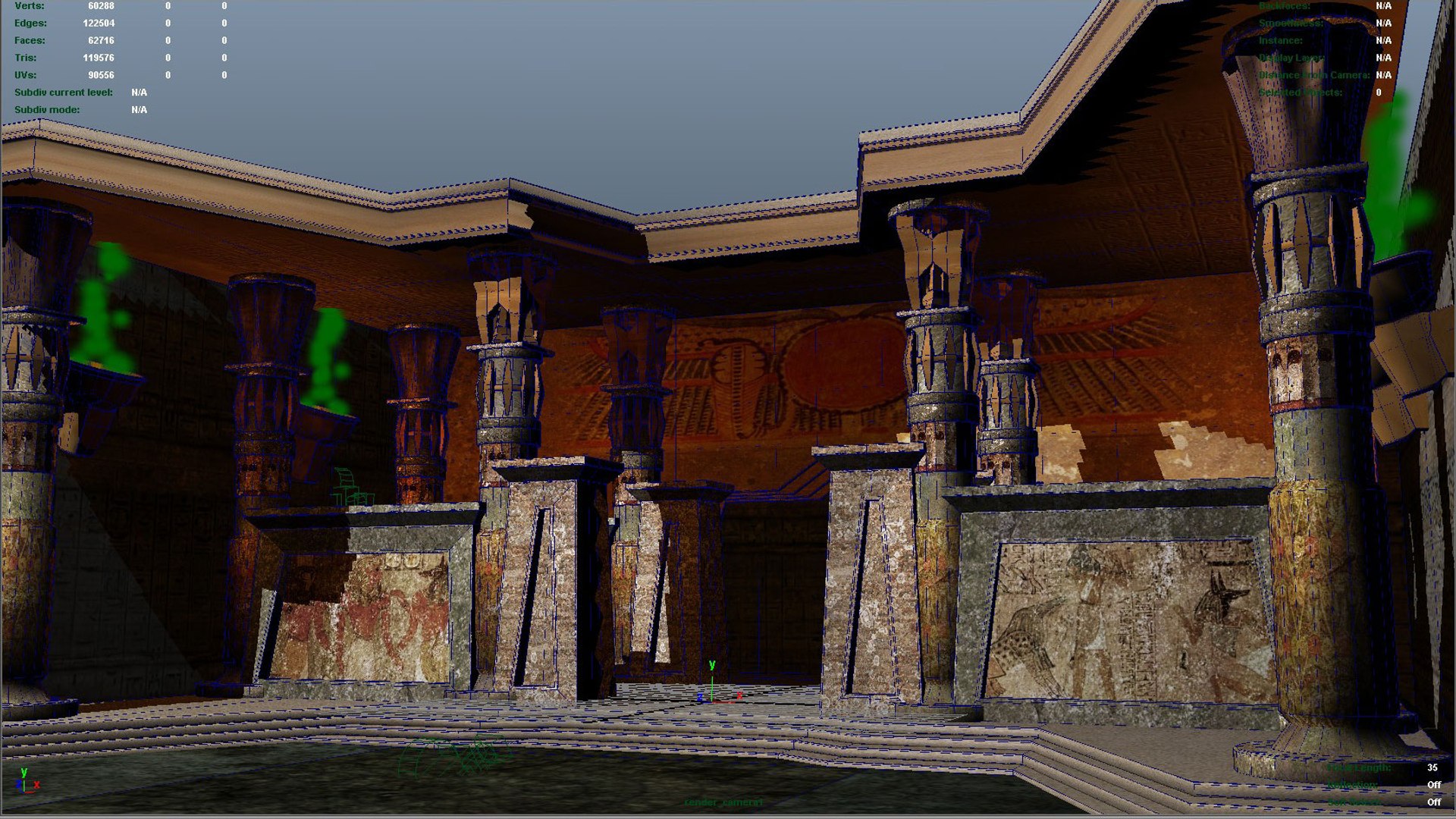 ancient egyptian temple 3d model
