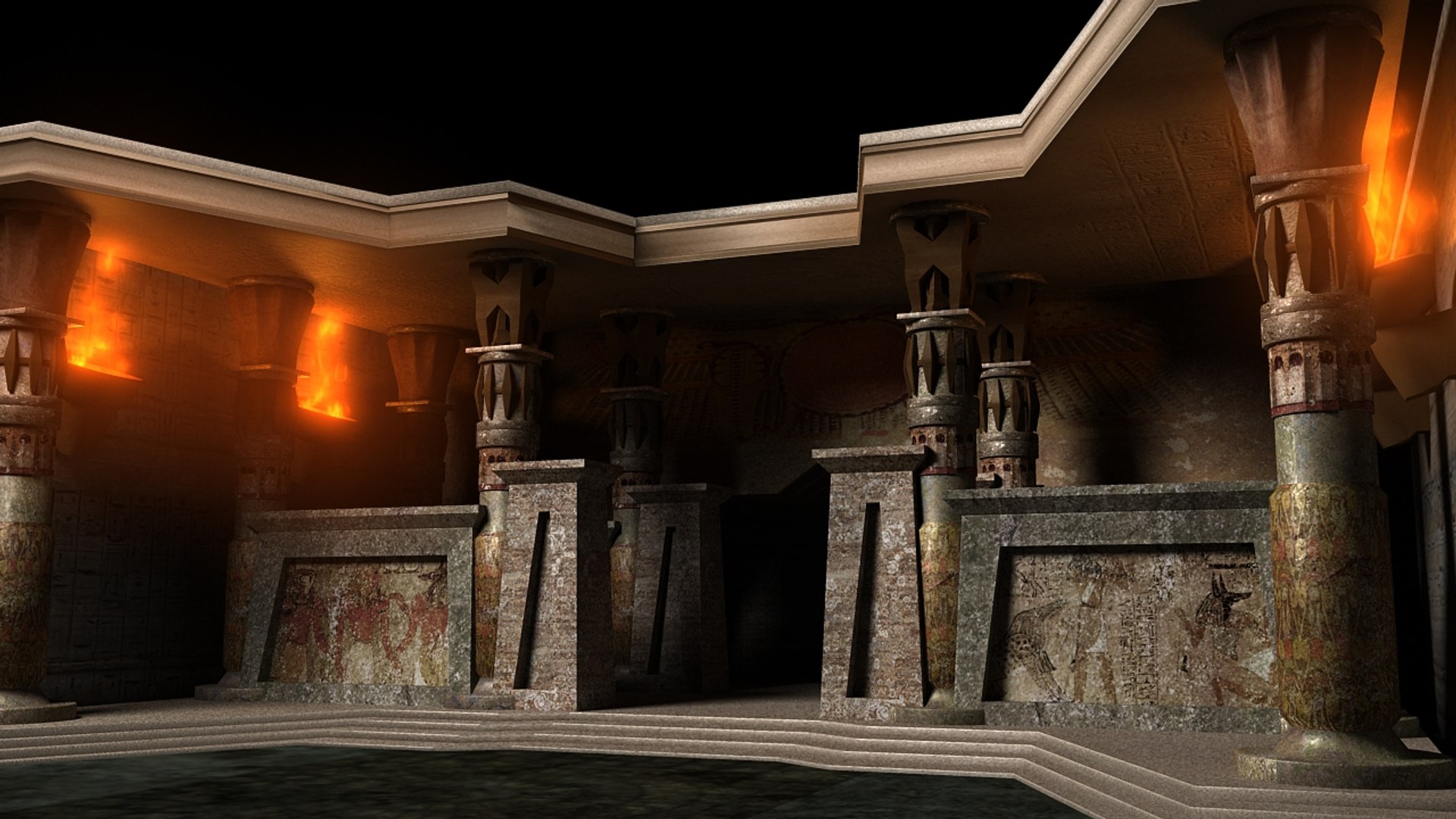 Ancient Egyptian Temple 3d Model