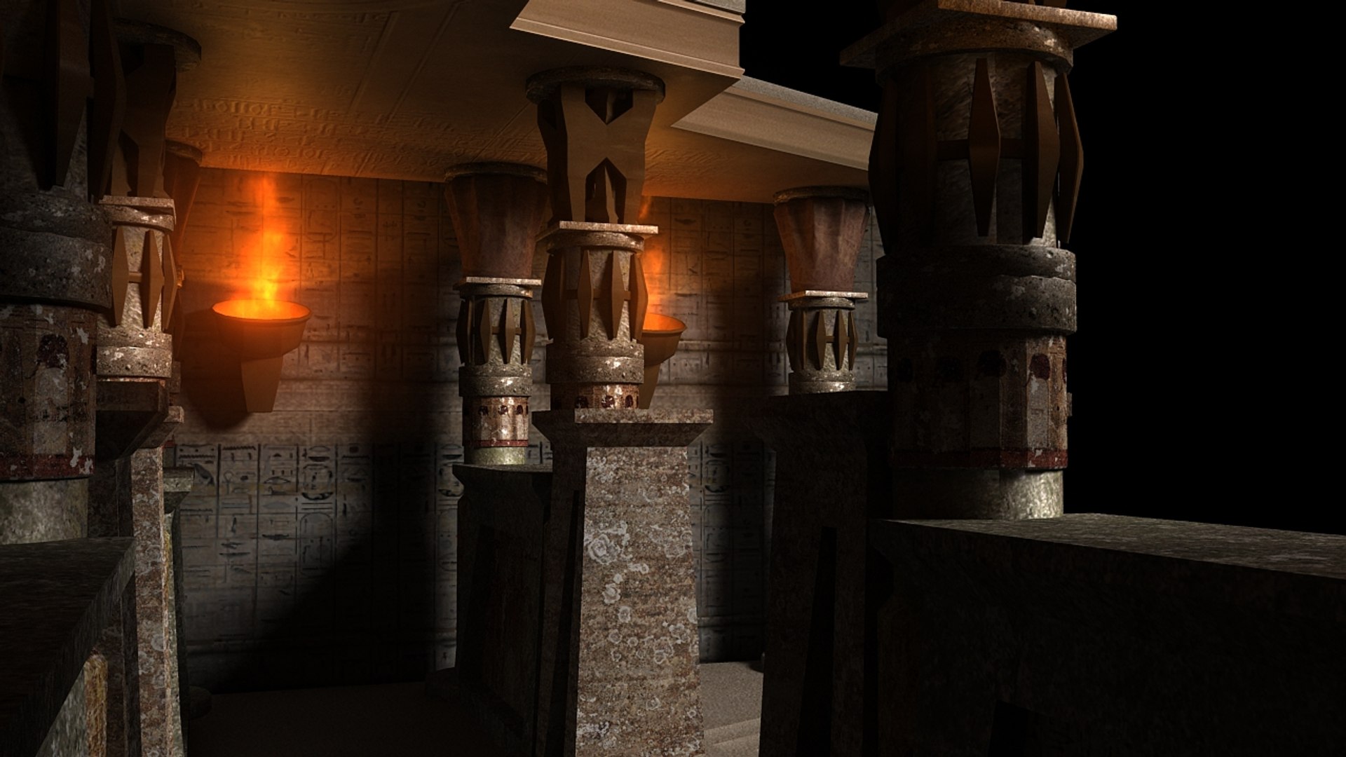 Ancient Egyptian Temple 3d Model