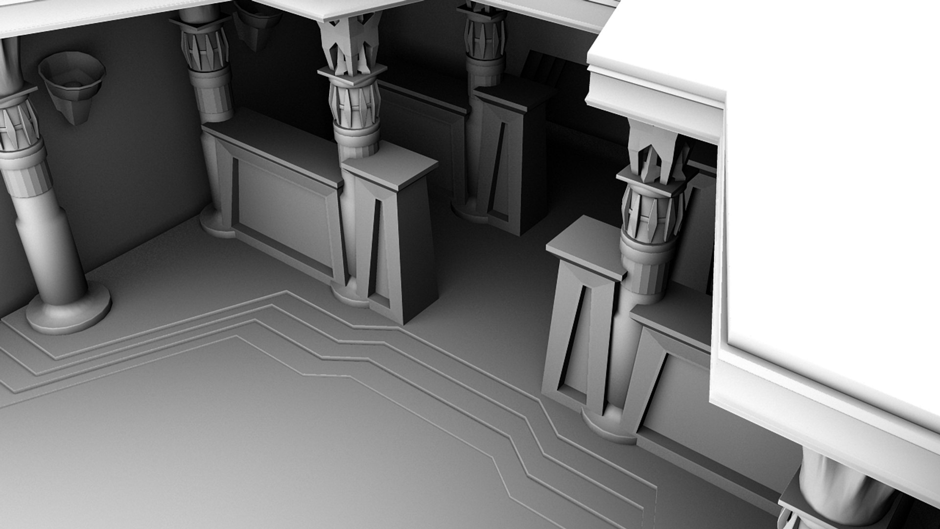 Ancient Egyptian Temple 3d Model