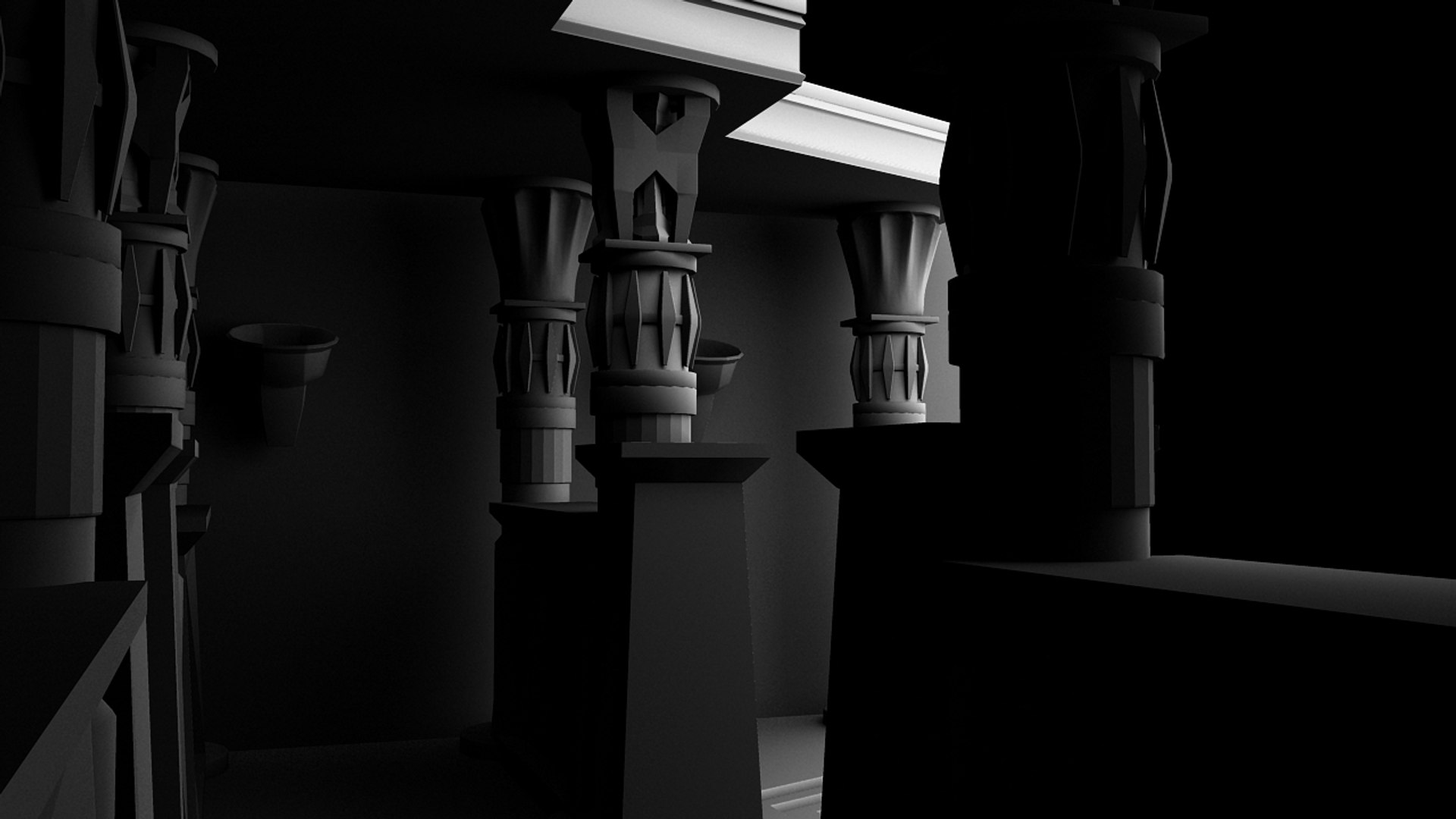 Ancient Egyptian Temple 3d Model