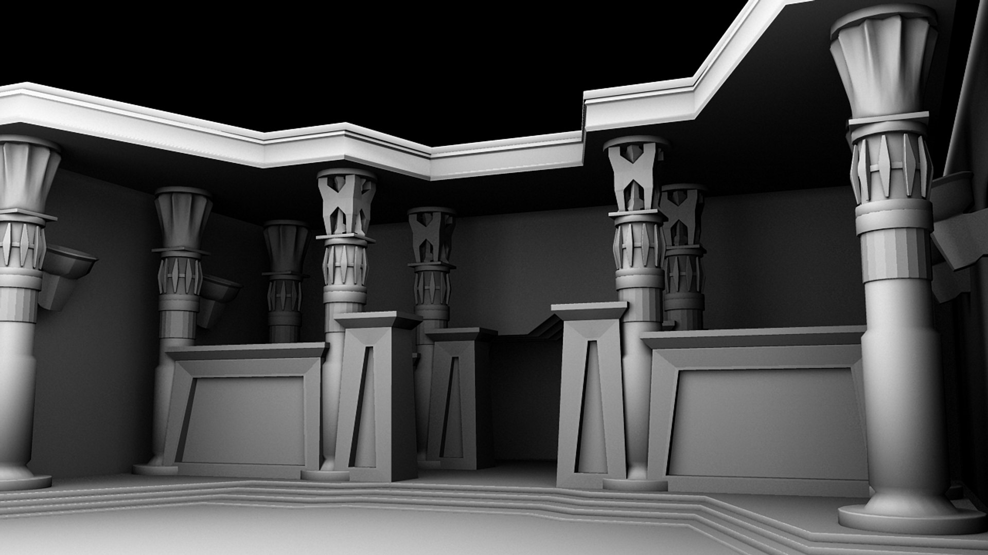Ancient Egyptian Temple 3d Model