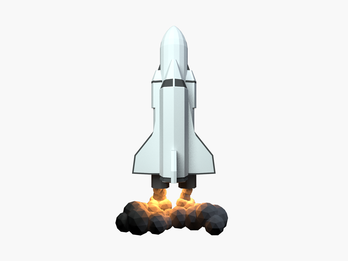 Cartoon Shuttle 3D - TurboSquid 1224262