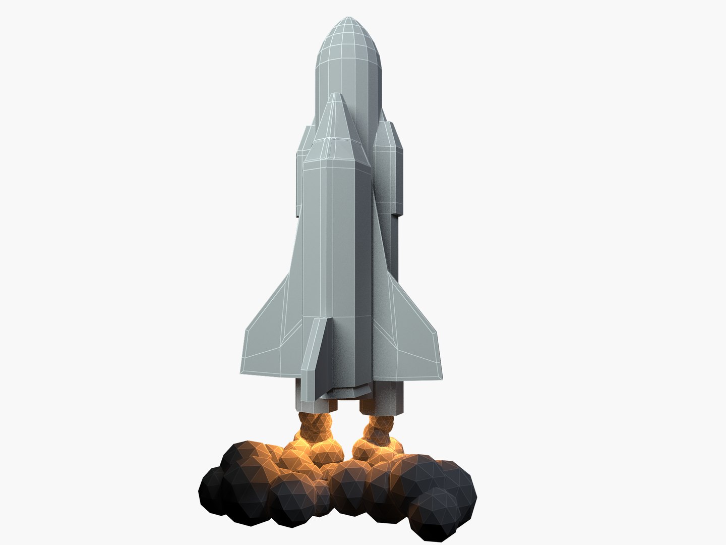 Cartoon Shuttle 3D - TurboSquid 1224262