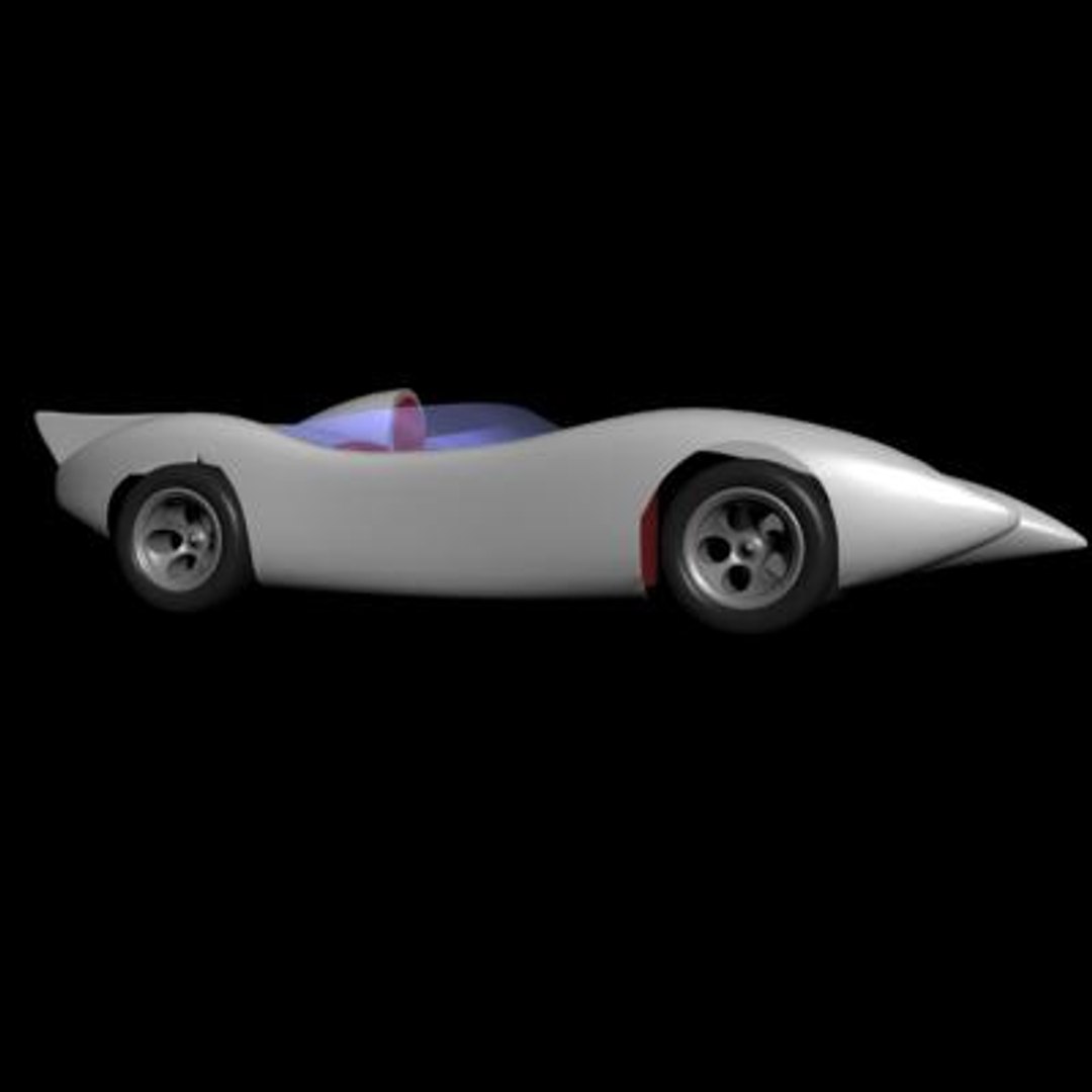 cartoon car speed racer 3d model