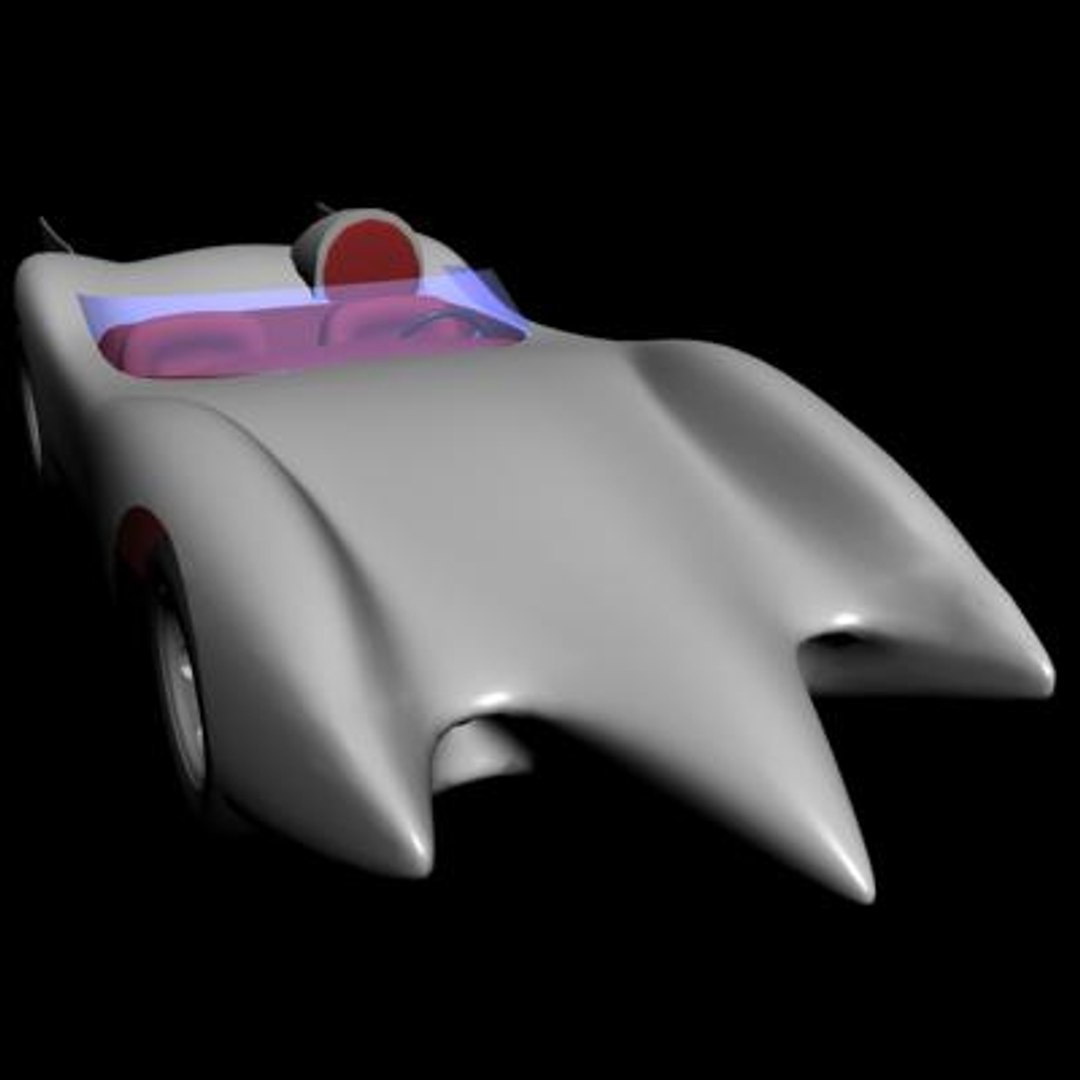 cartoon car speed racer 3d model