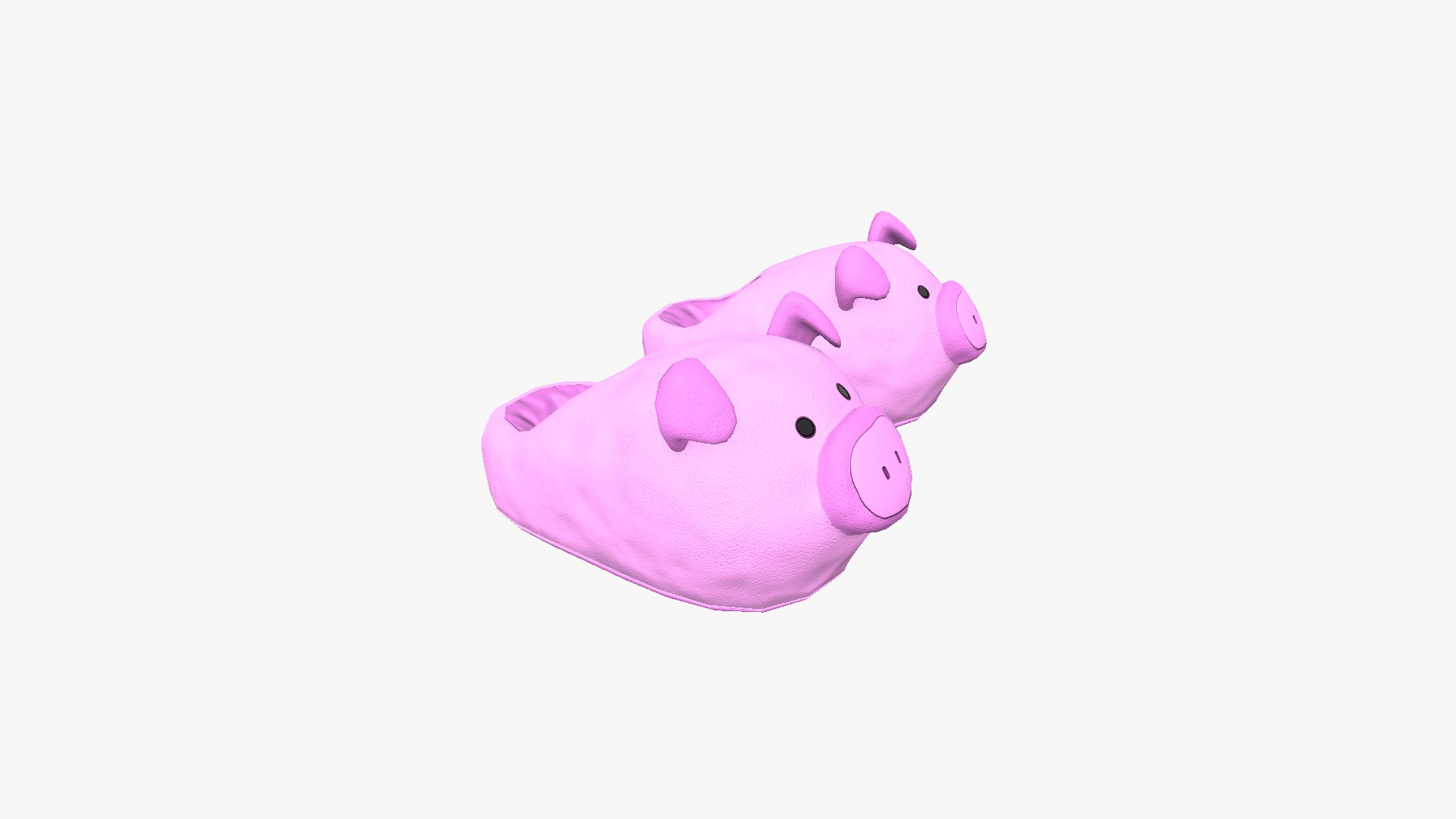 Slippers B01 Pink Pig - Costume Character Design model - TurboSquid 2165318
