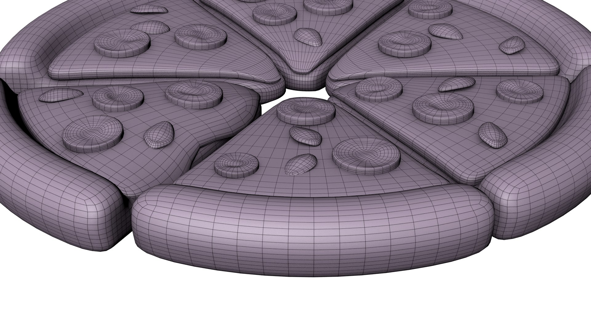 3D Cartoon Pizza Model - TurboSquid 2049623