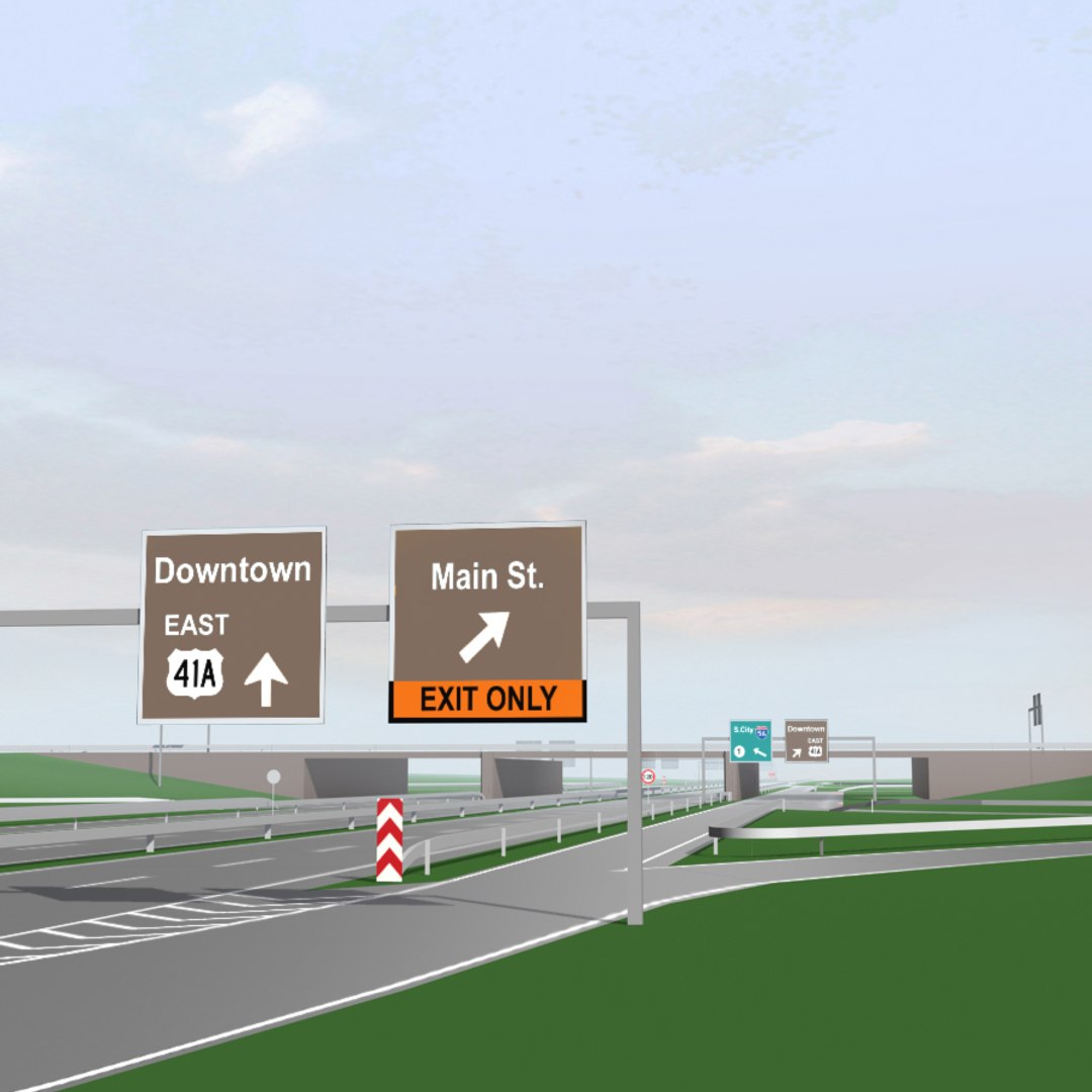 3ds Max Traffic Signs