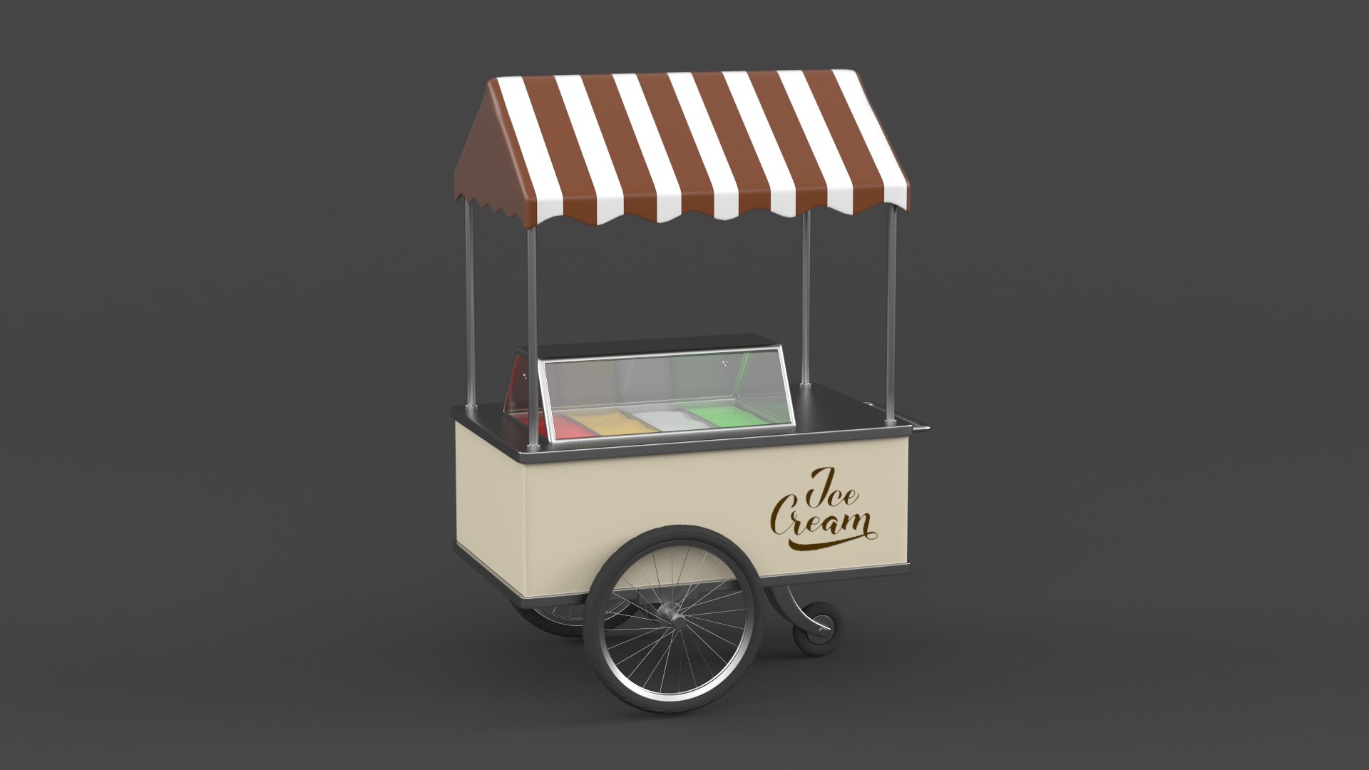 3D Ice Cream Cart - TurboSquid 1991757