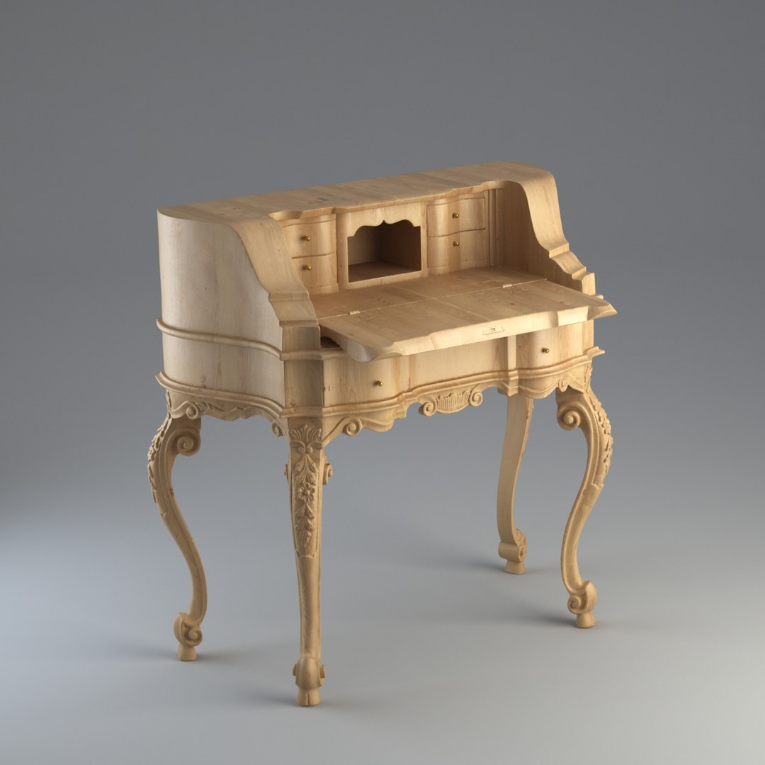 3d model writing desk