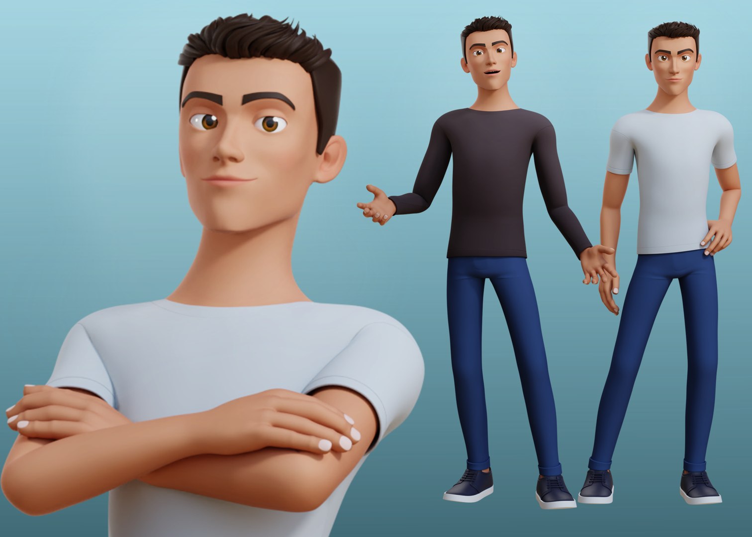 Arthur Cartoon Man 3D - TurboSquid 2229395