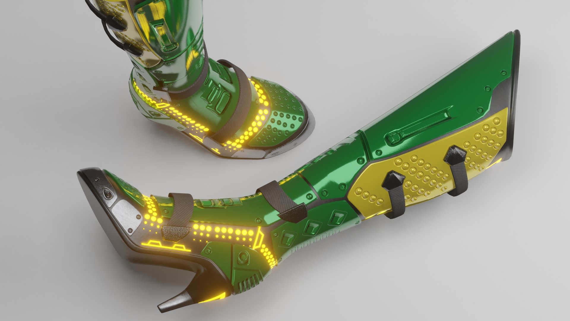 3D High Boots Low-poly Model - TurboSquid 1893516