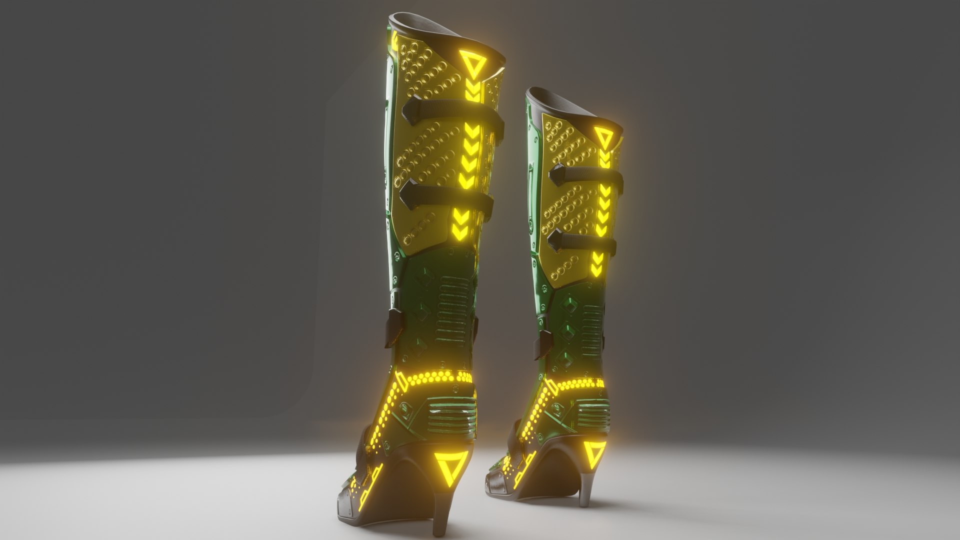 3D High Boots Low-poly Model - TurboSquid 1893516