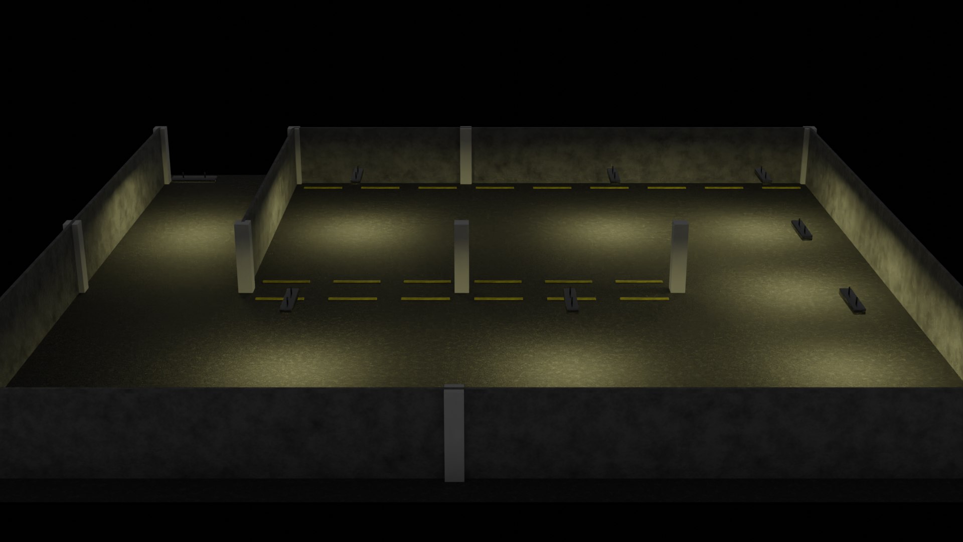 Indoor Parking Garage 3D Model - TurboSquid 1956930