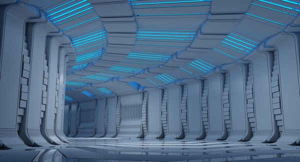 sci-fi tunnel animation max