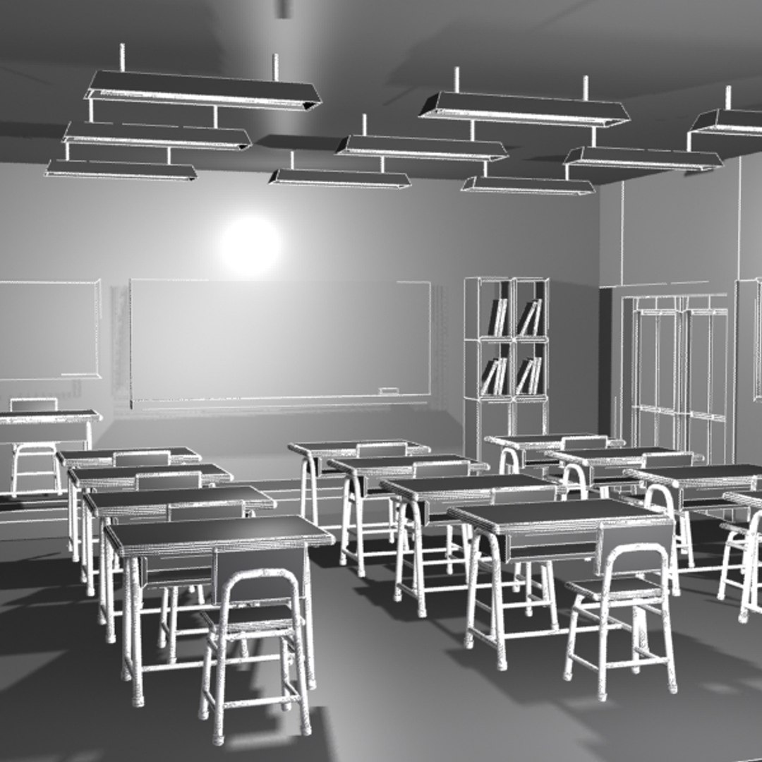 classroom class room 3d model