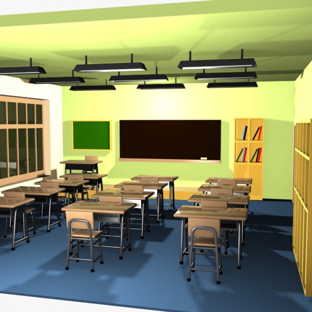 classroom class room 3d model