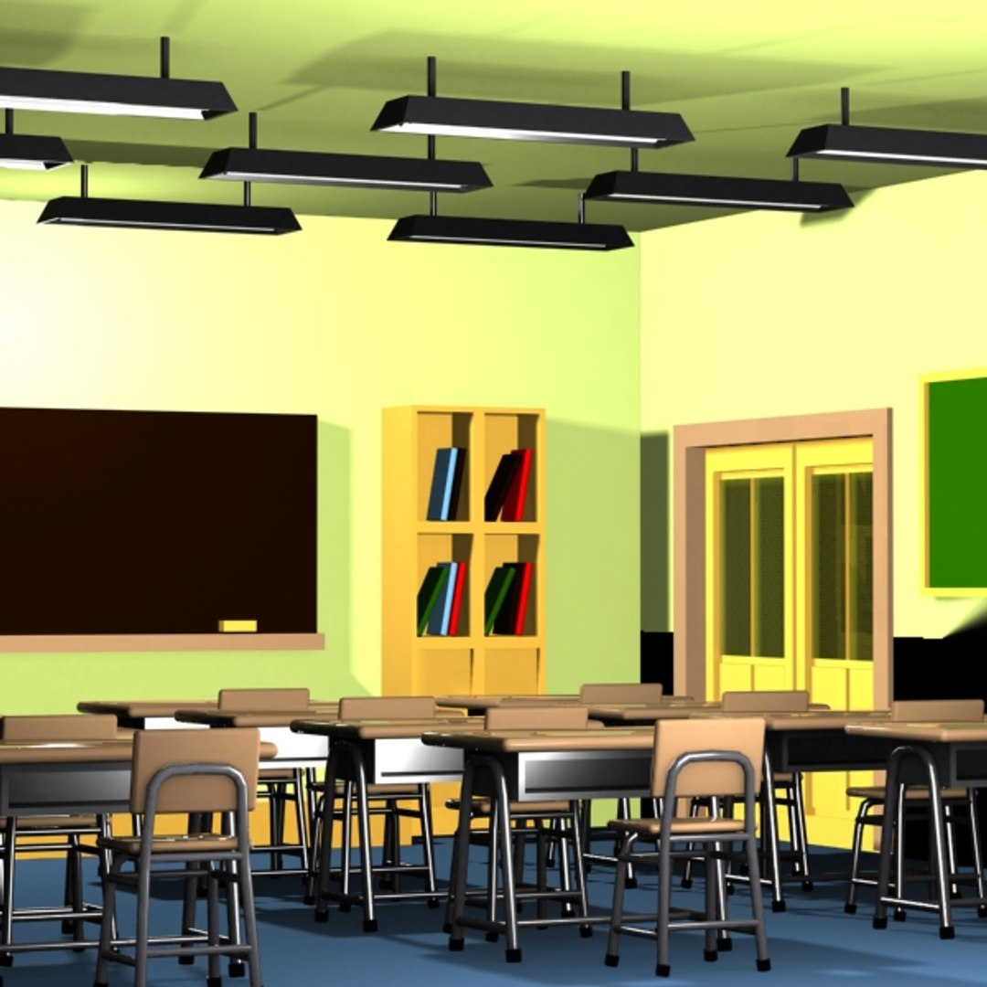 classroom class room 3d model