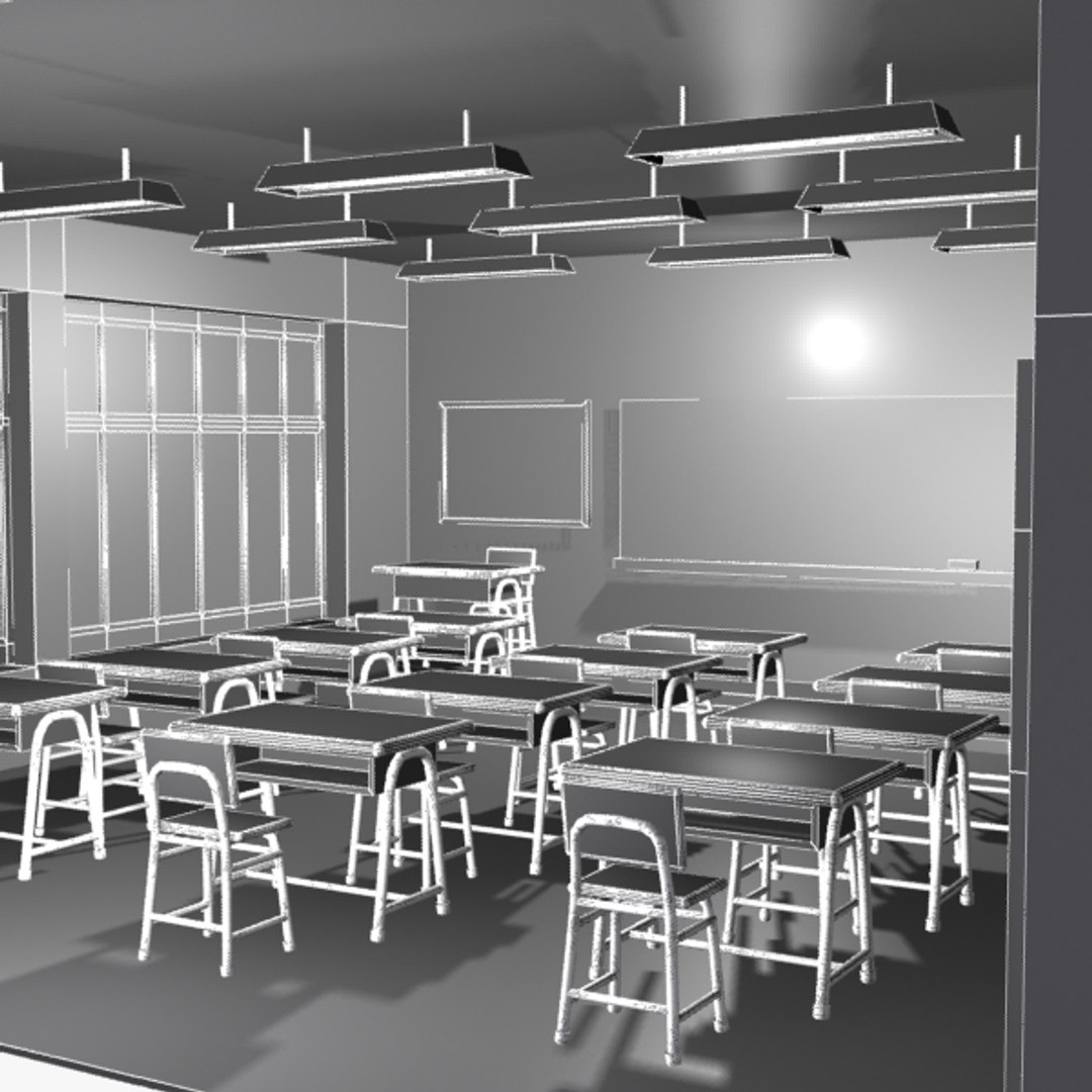 classroom class room 3d model