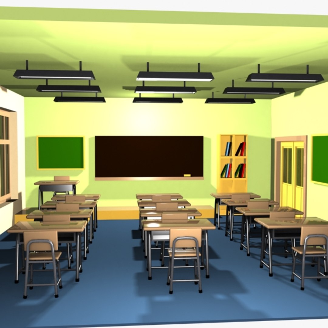 classroom class room 3d model