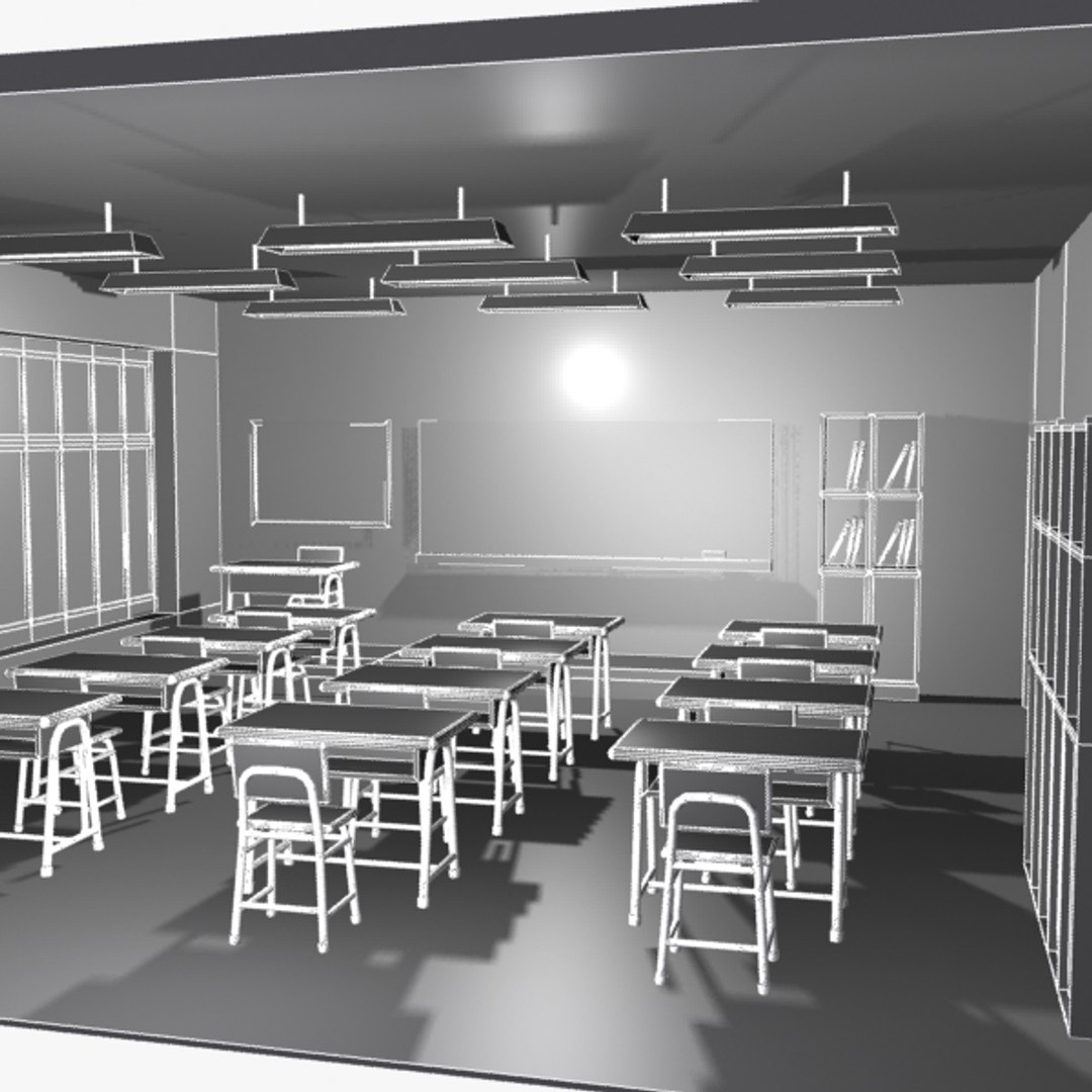 classroom class room 3d model