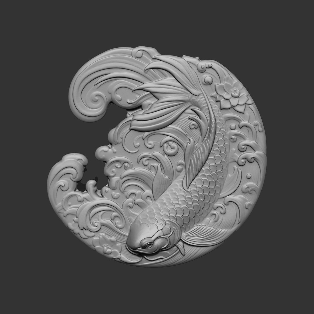 Bas Relief Fish 03 240506 3D Print Model 3D Model - TurboSquid 2291081
