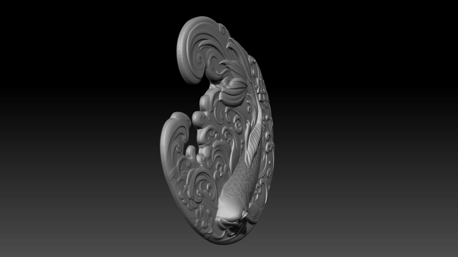 Bas Relief Fish 03 240506 3D Print Model 3D Model - TurboSquid 2291081