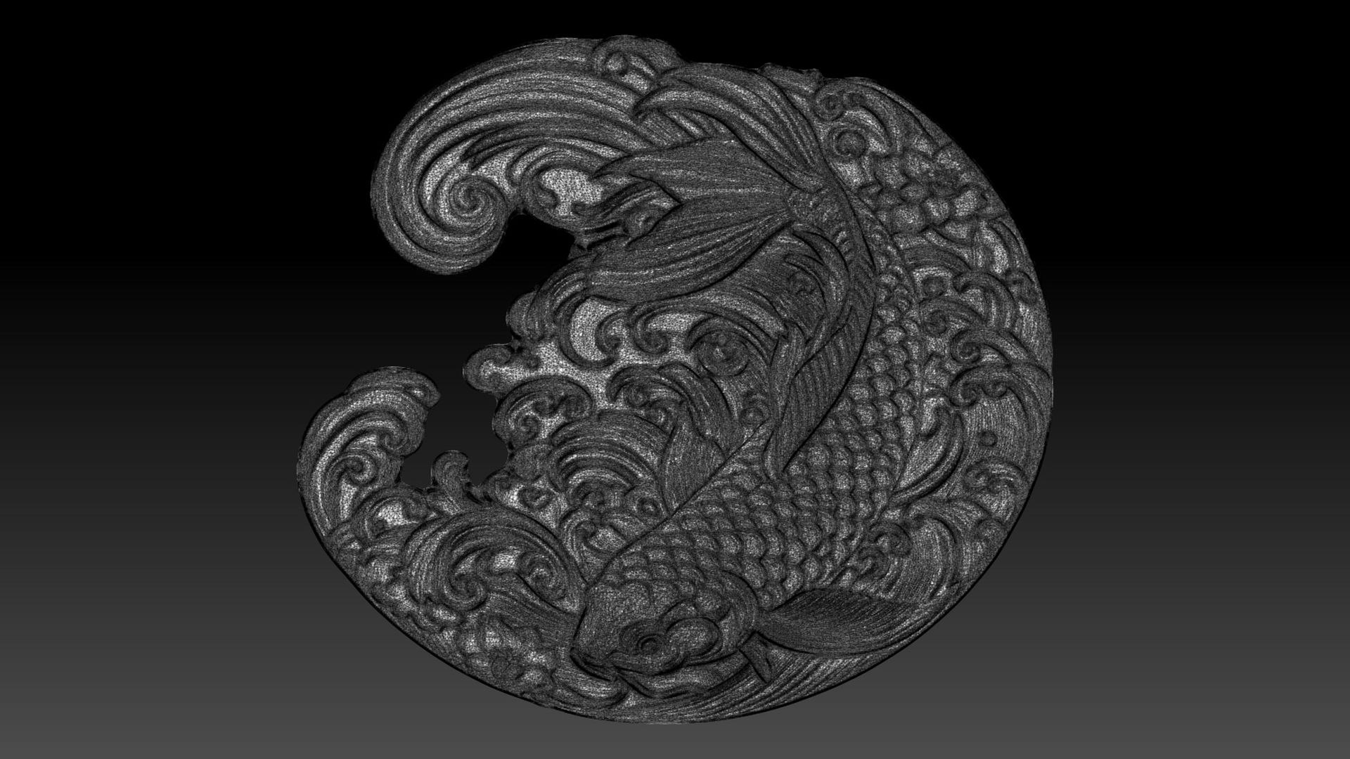 Bas Relief Fish 03 240506 3D Print Model 3D Model - TurboSquid 2291081