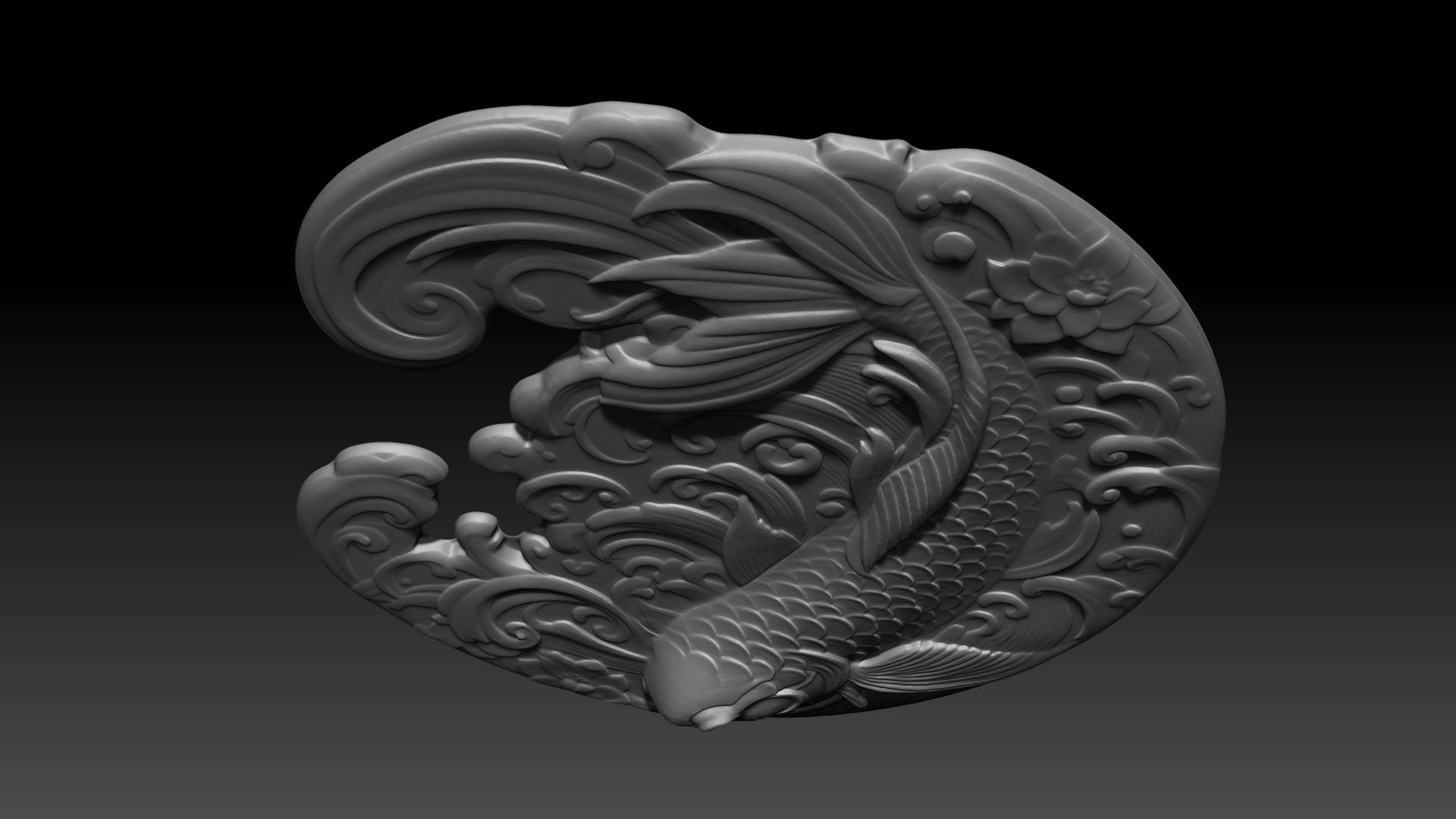 Bas Relief Fish 03 240506 3D Print Model 3D Model - TurboSquid 2291081