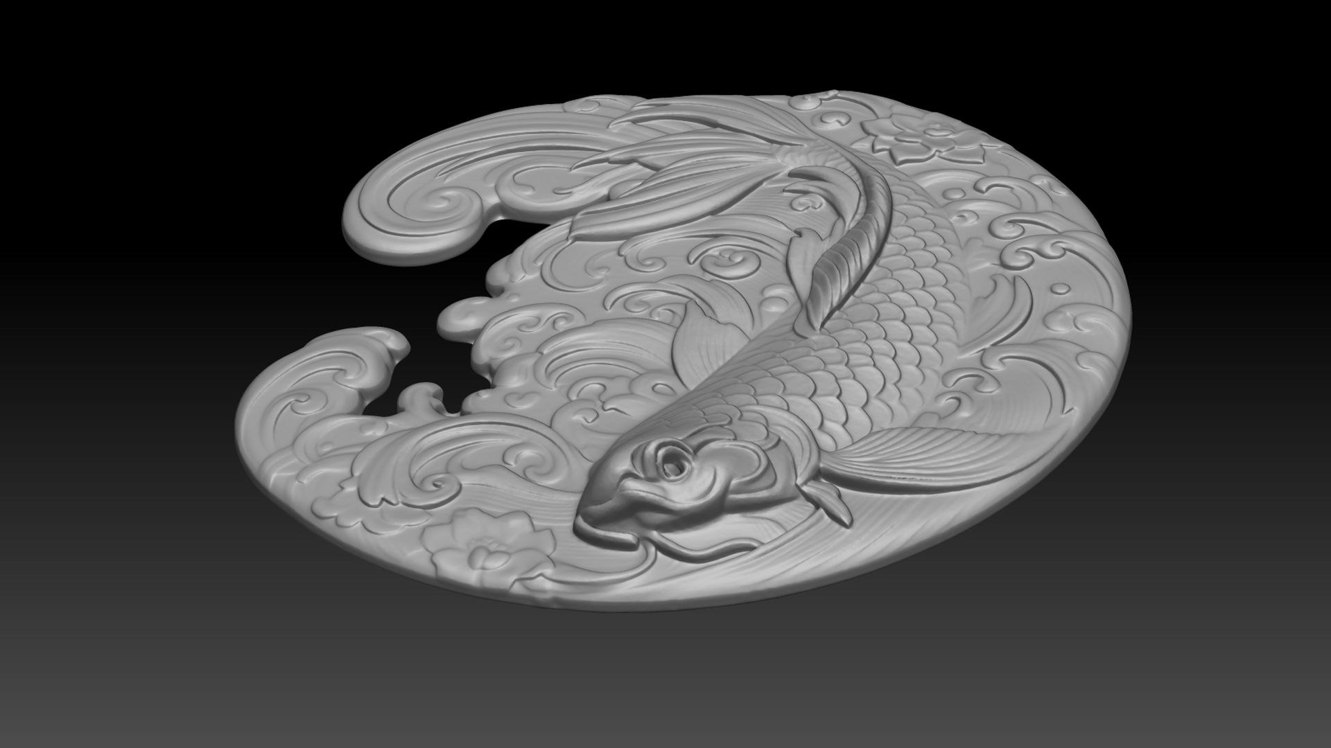 Bas Relief Fish 03 240506 3D Print Model 3D Model - TurboSquid 2291081