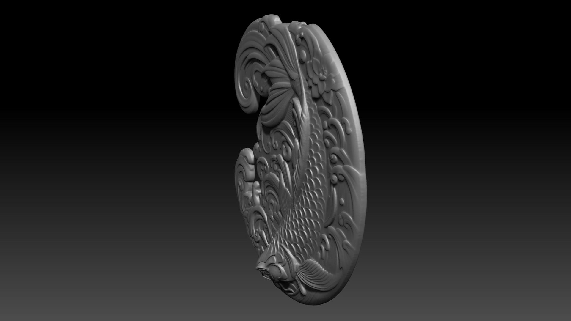 Bas Relief Fish 03 240506 3D Print Model 3D Model - TurboSquid 2291081